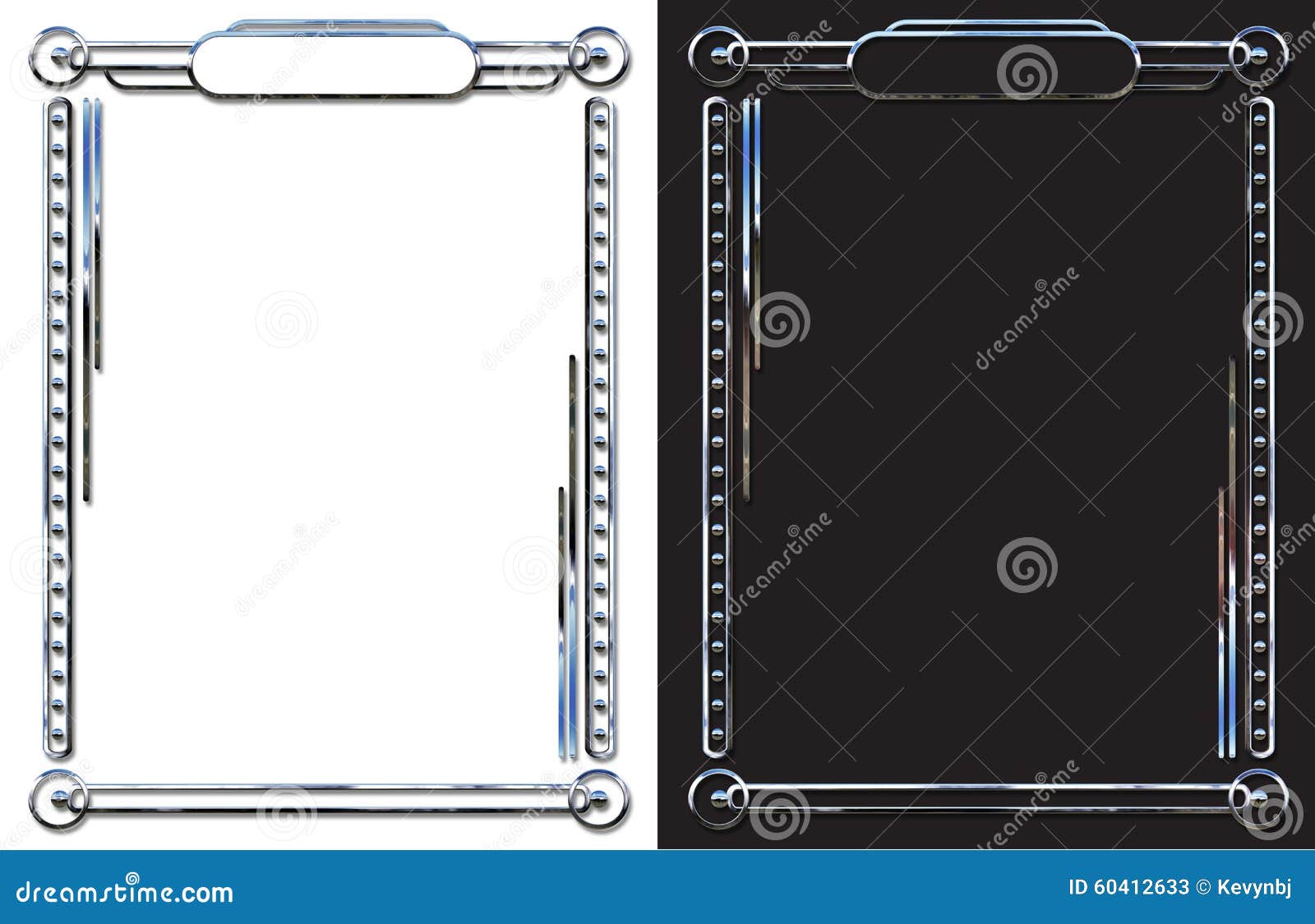 Art Deco Chrome Invitation Border Ilustração Stock - Ilustração de ...