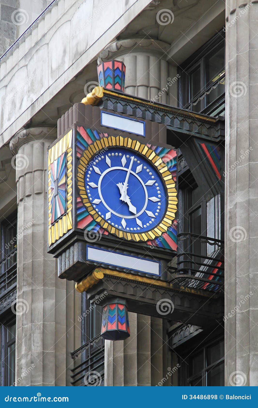 Art Deco Clock Royalty-Free Stock Photography | CartoonDealer.com #21672413