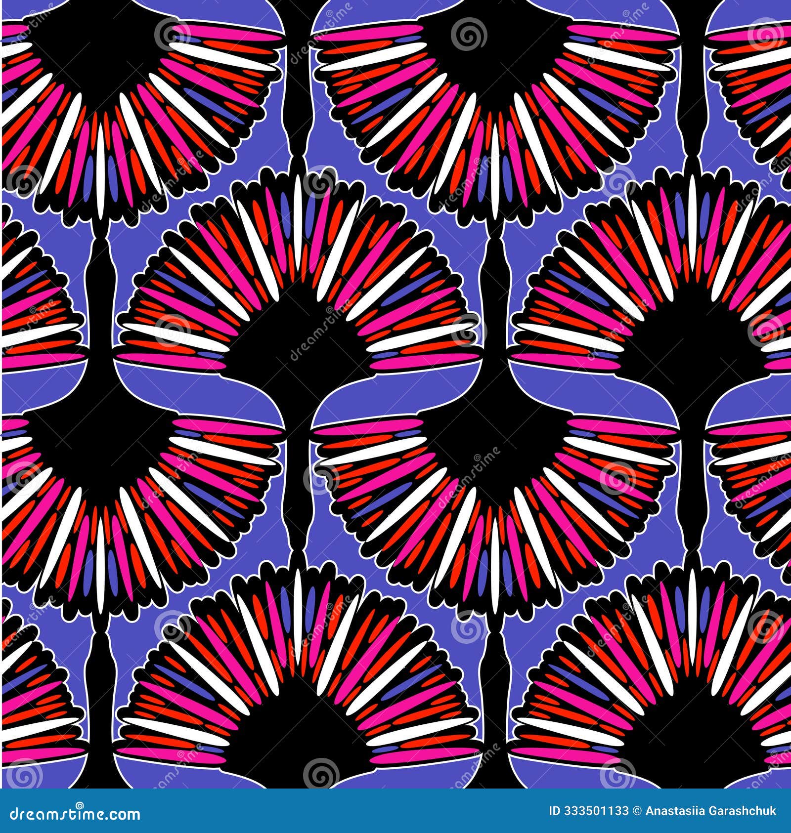 Art Deco Crane Seamless Colorful Vector Pattern Stock Image - Image of backdrop, nature: 333501133