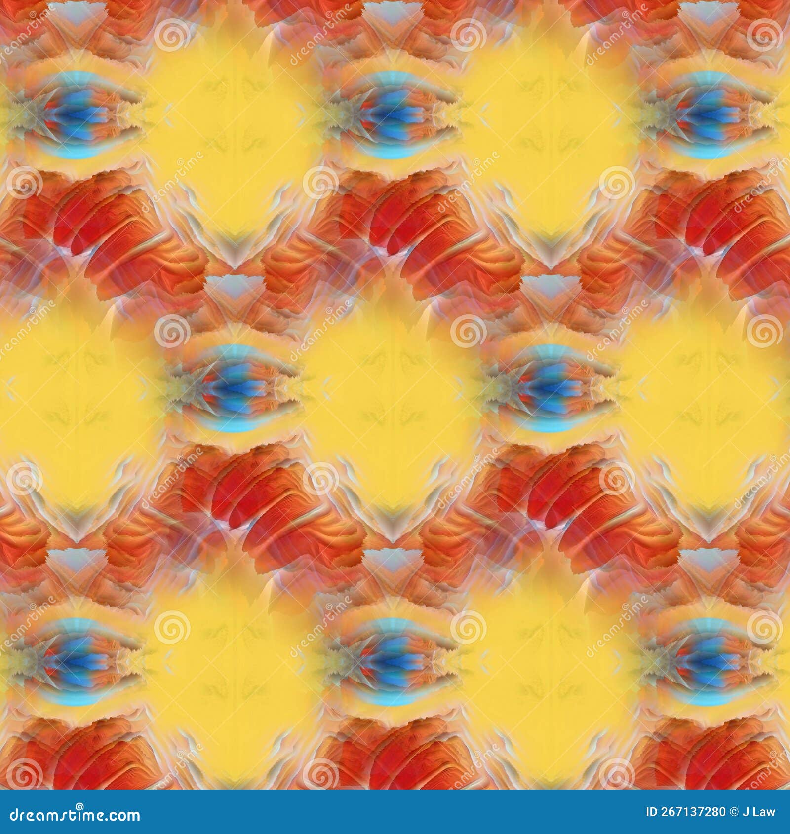 Creative Repeating Designs in Yellow Red and Blue Colours Stock ...