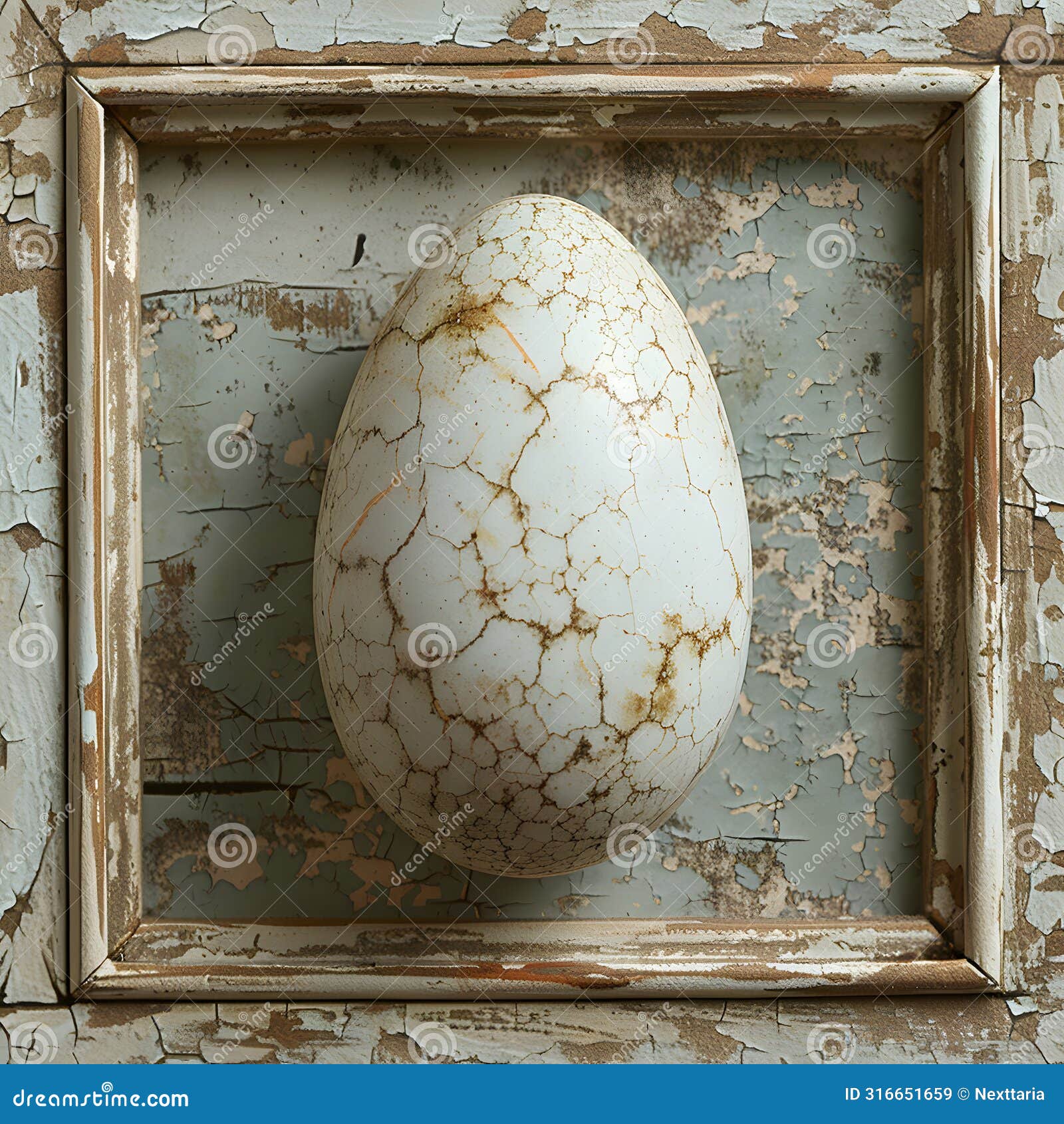Art Deco Egg-Shaped Frame for Designers Projects Stock Illustration ...