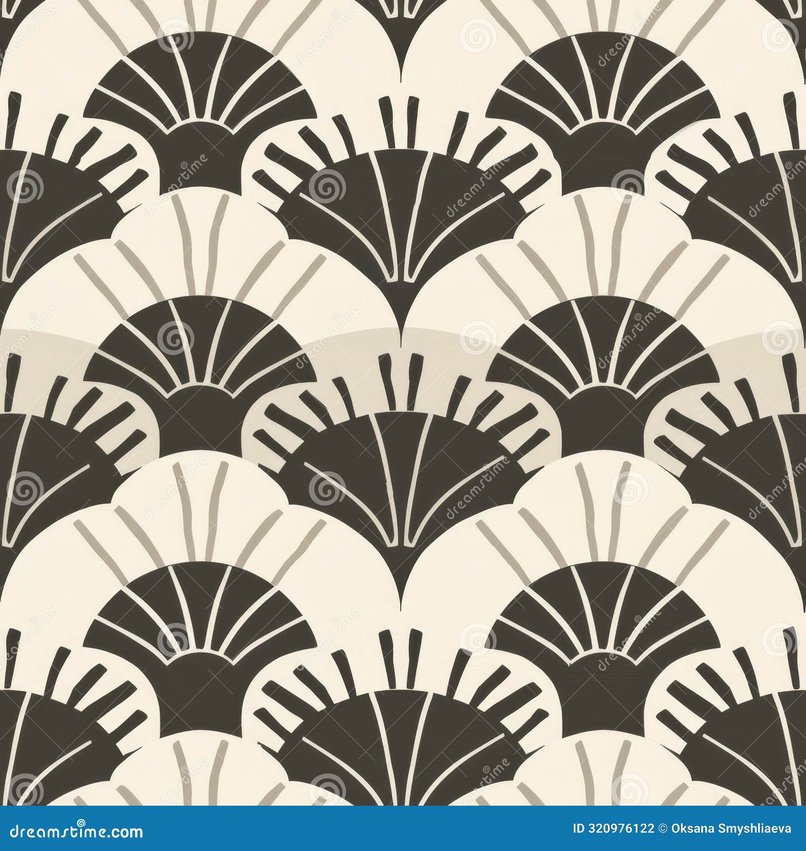 Art Deco Fan Pattern - Elegant Vintage Design Wallpaper Stock Photo ...
