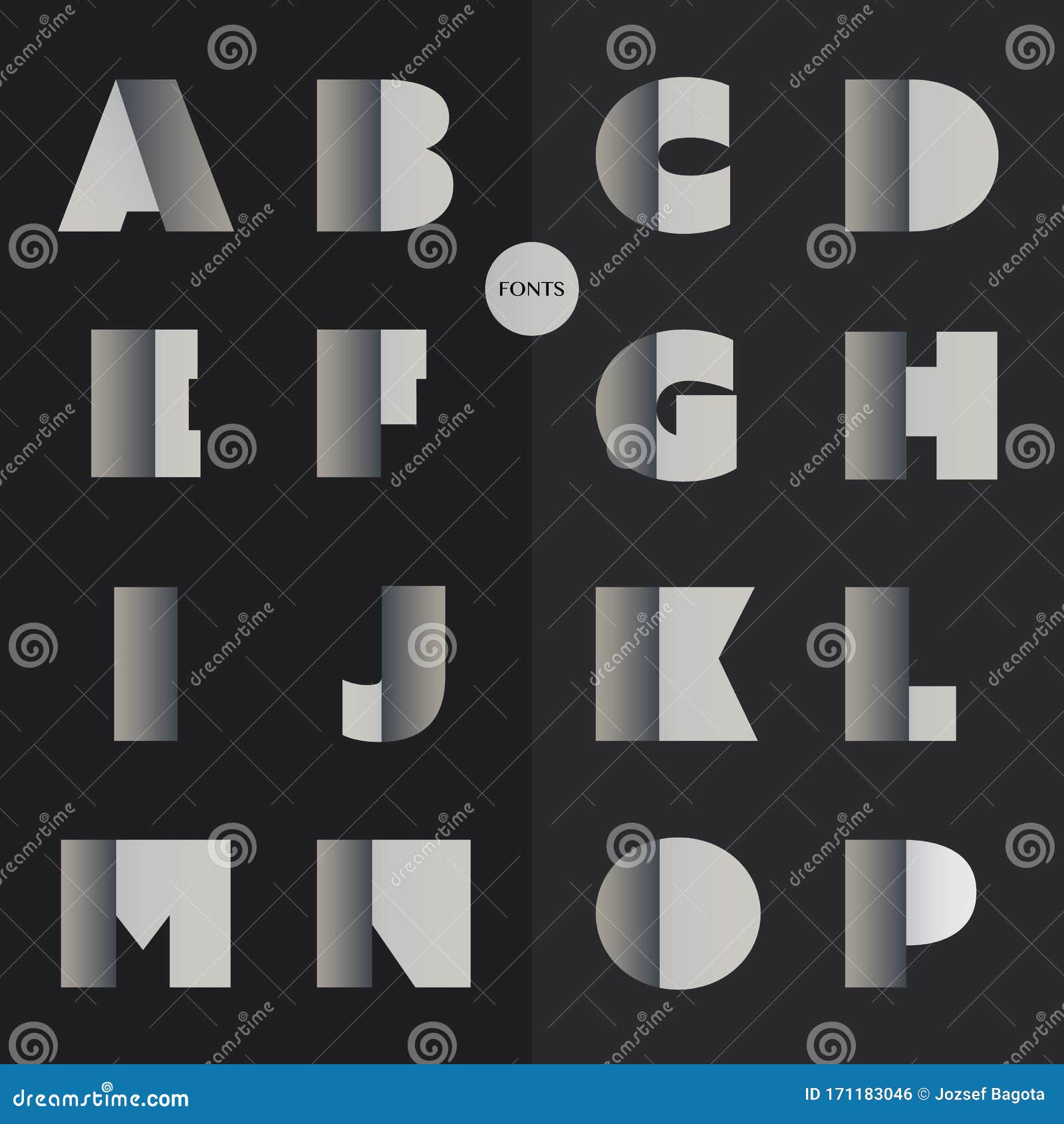 Art Deco Font Cartoon Vector | CartoonDealer.com #30230083
