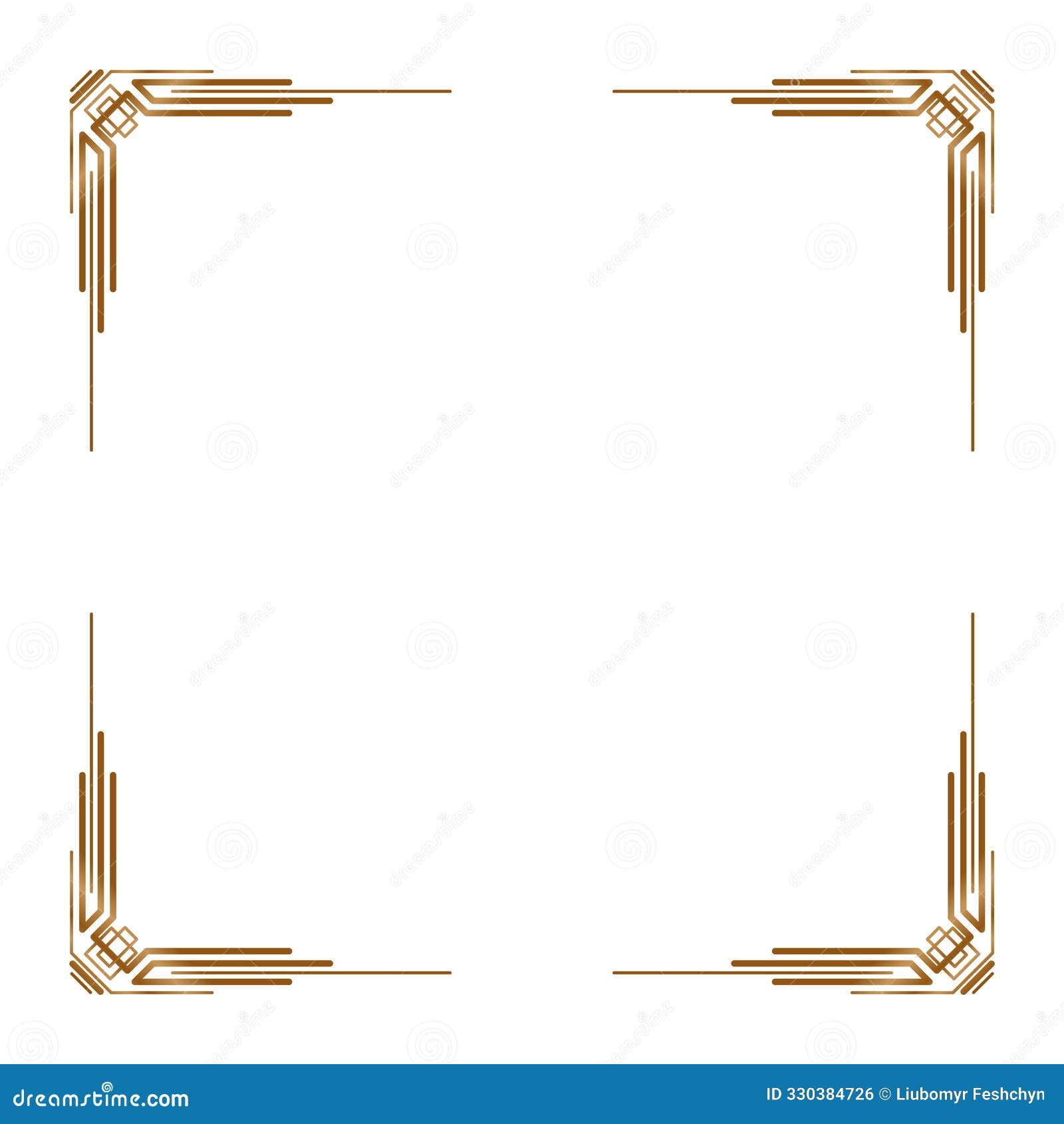 Art Deco Frame. Artwork Graphic Pattern in Vintage Style. Ornate Wedding Invitation Element ...