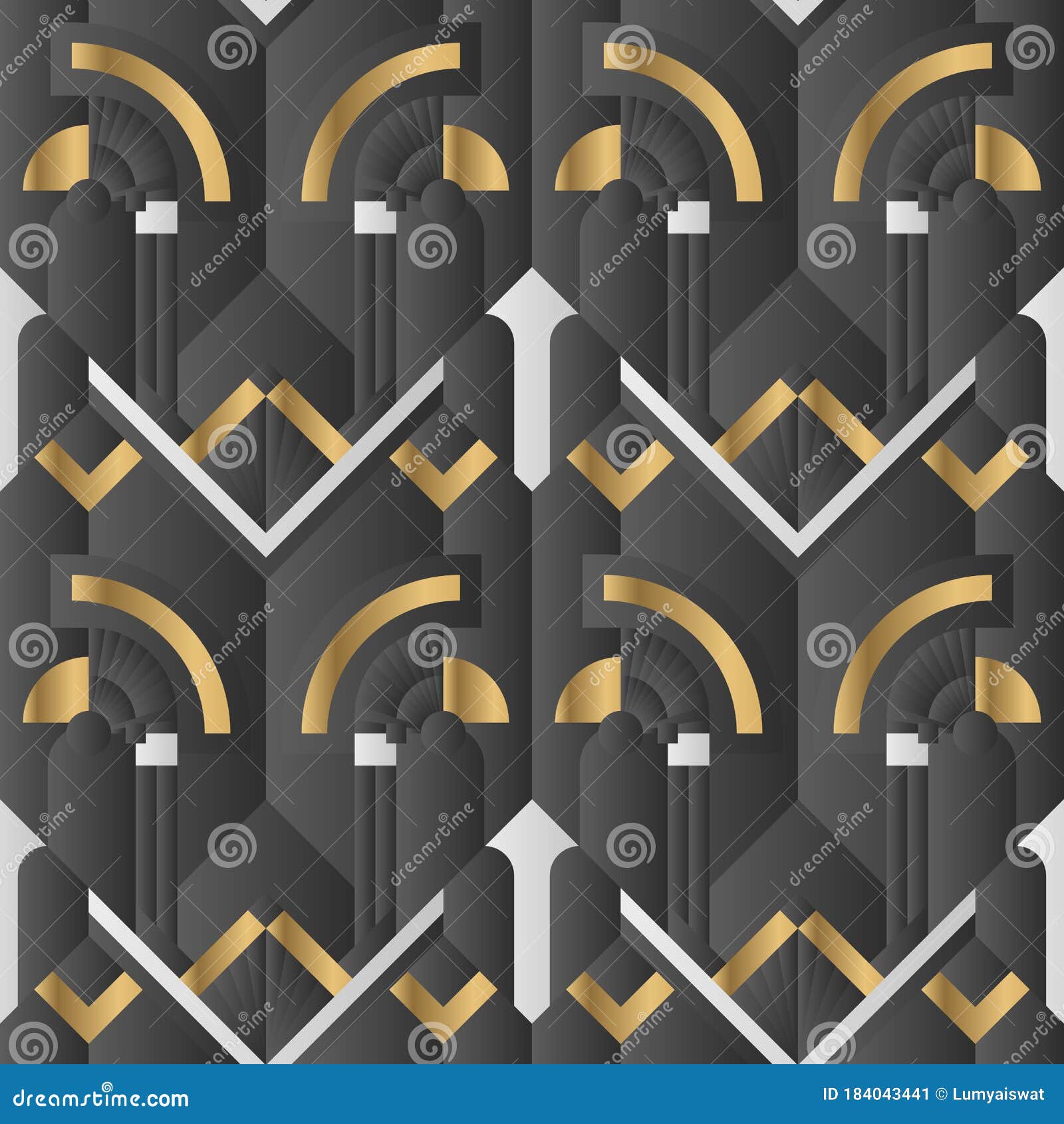 Art Deco Geometric Abstract Pattern Vector Stock Vector - Illustration ...