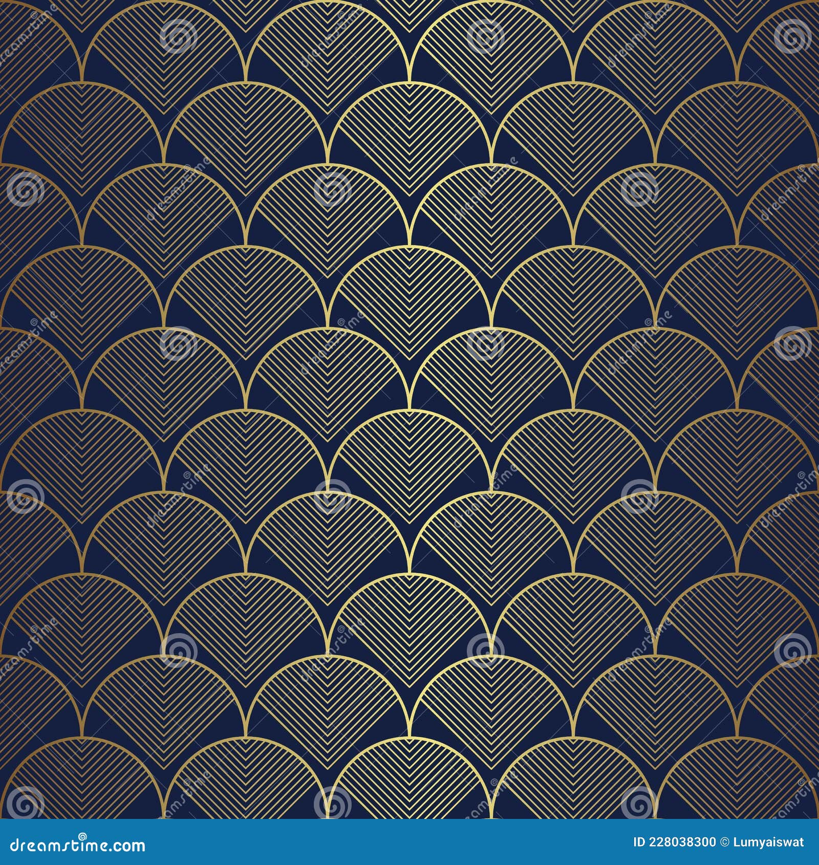 Art Deco Geometric with Circles Pattern Stock Vector - Illustration of ...