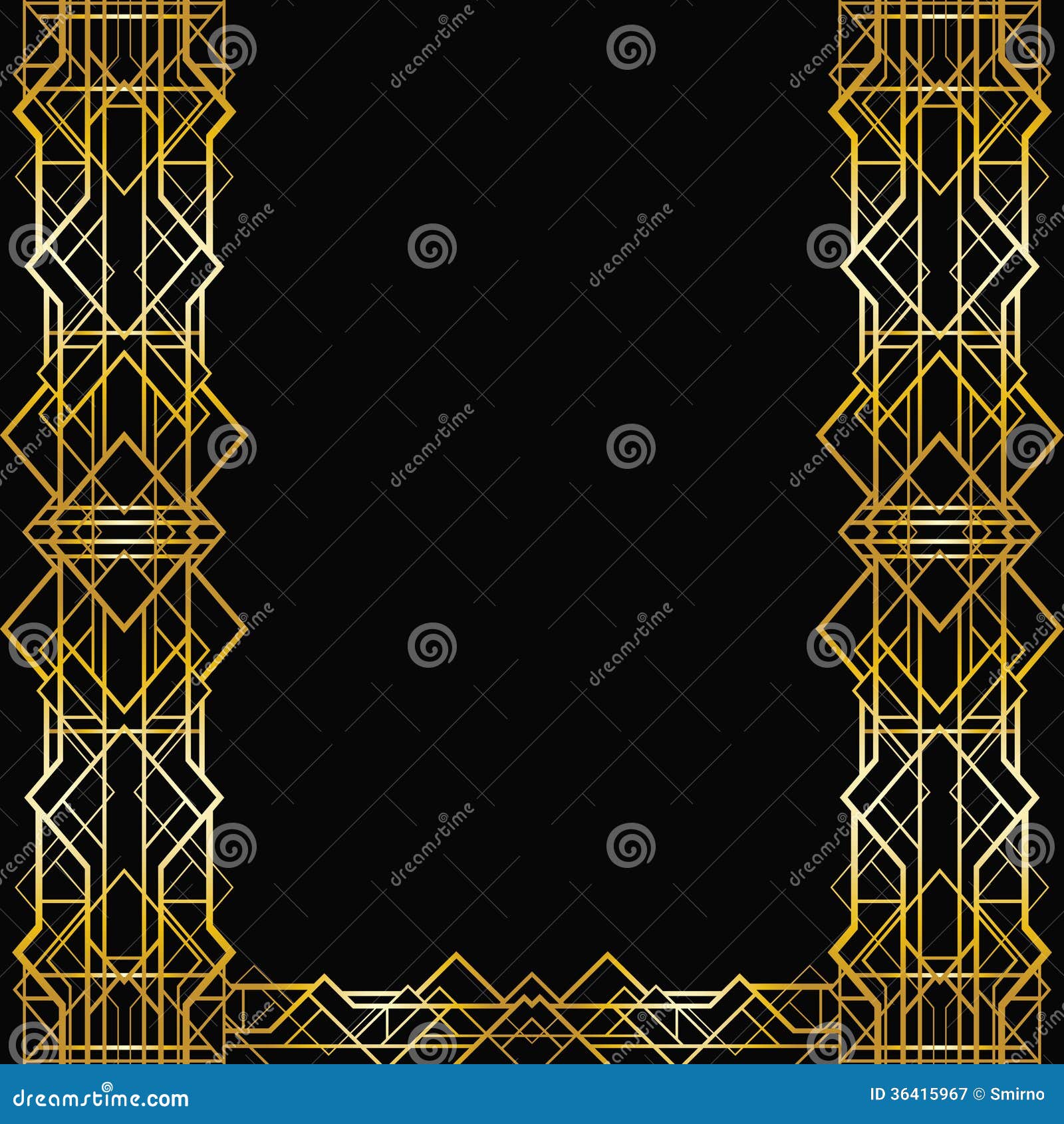 Art deco geometric frame stock vector. Illustration of design - 36415967