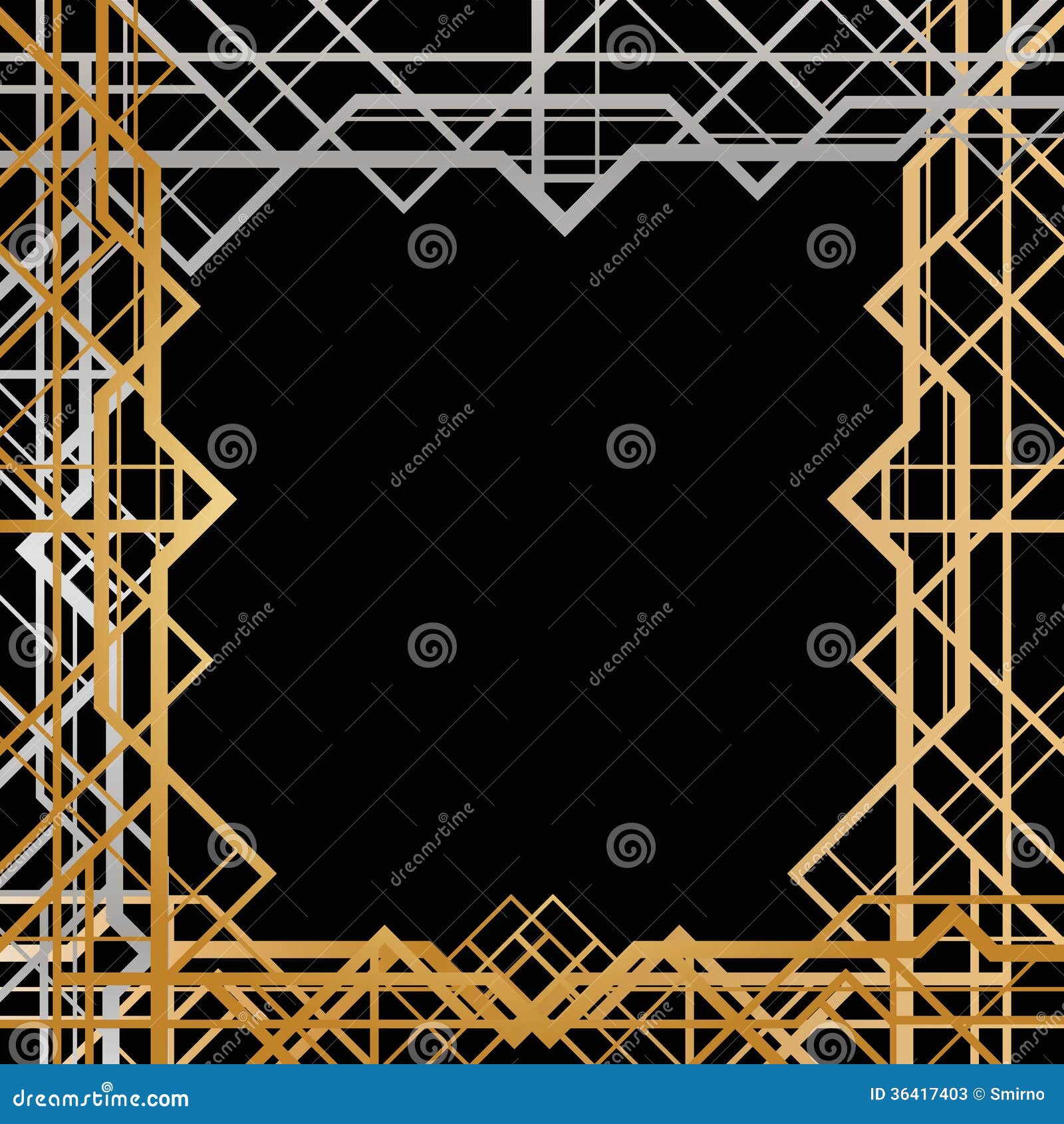Art deco geometric frame stock vector. Illustration of deco - 36417403