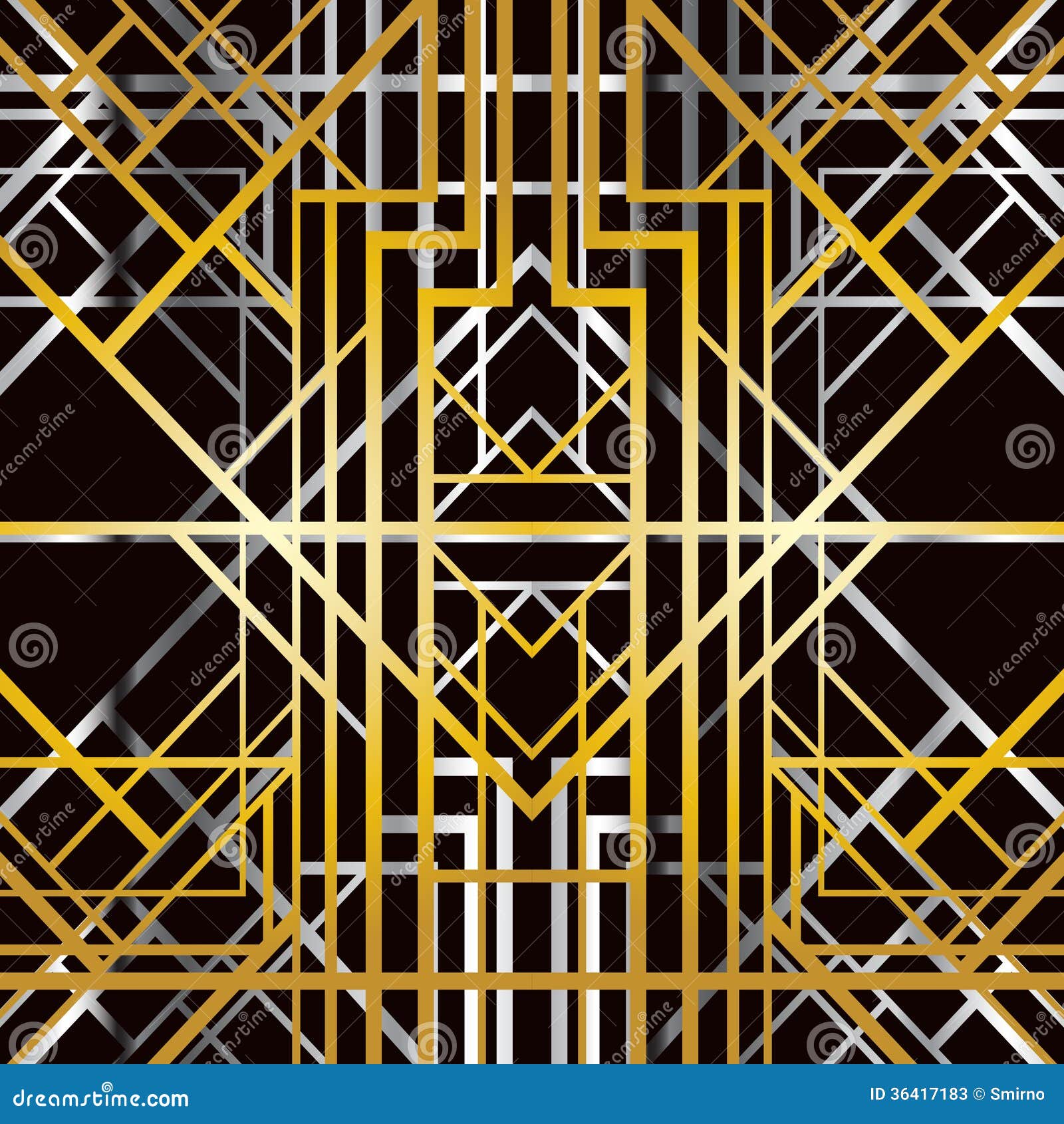 Art deco geometric pattern stock vector. Illustration of artistic ...