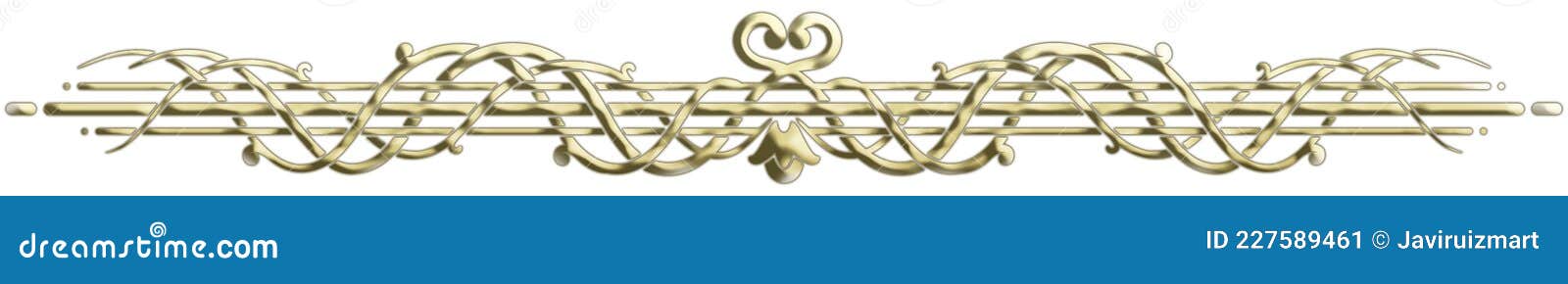 Art Deco Golden Border with Interlocking Lines Stock Image ...