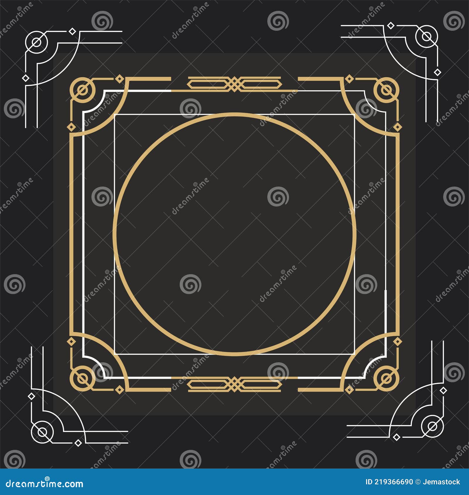 Art Deco Circular Spots Seamless Texture Stock Photography ...