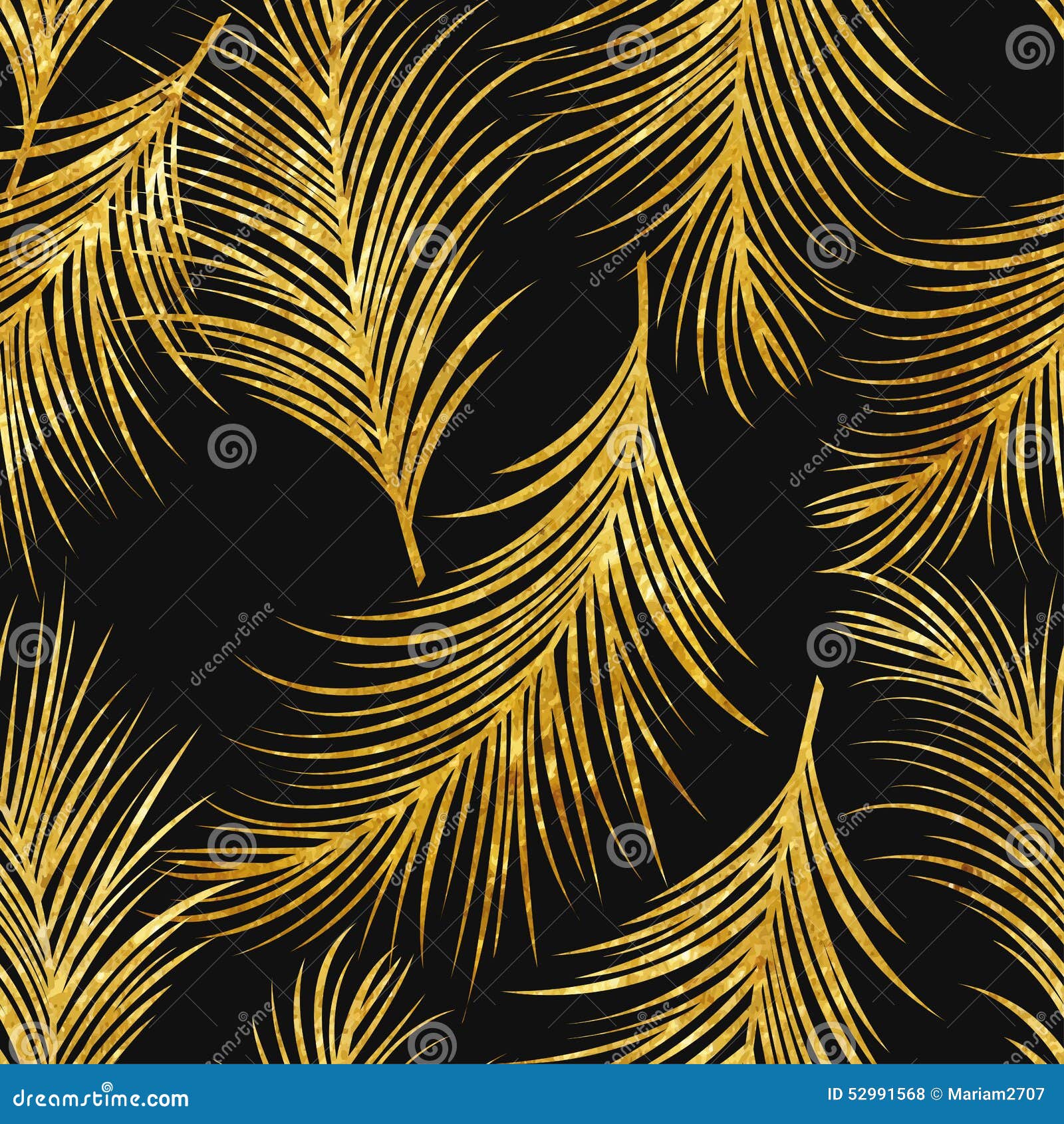Art Deco Golden Palm Leaves Stock Illustrations – 130 Art Deco Golden ...