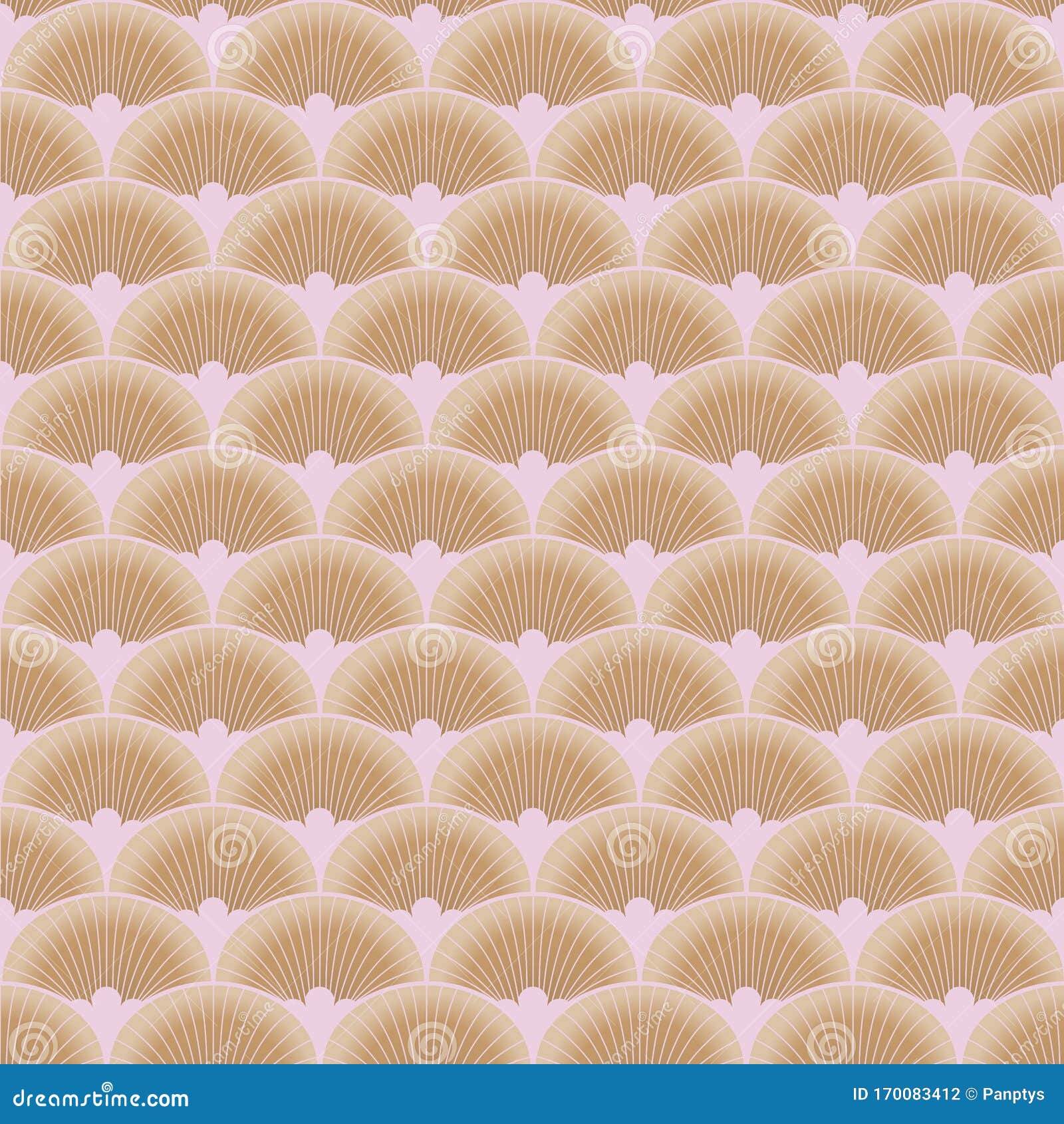 Art Deco Golden Pink Pattern. Vector Art. Stock Vector - Illustration ...