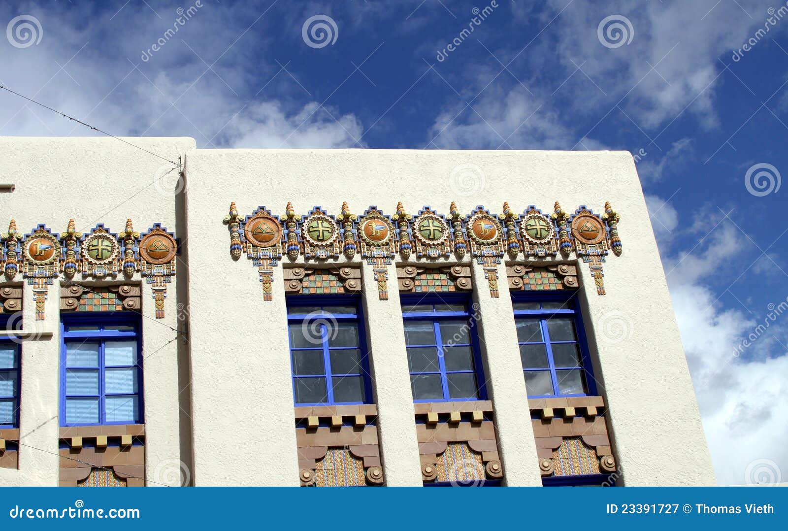 USA, New Mexico/Albuquerque: Art Deco Building Stock Image - Image of ...