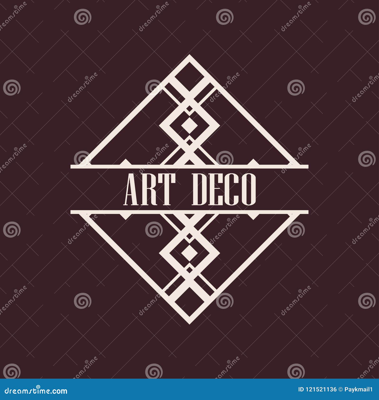 Art deco label stock vector. Illustration of frame, brand - 121521136