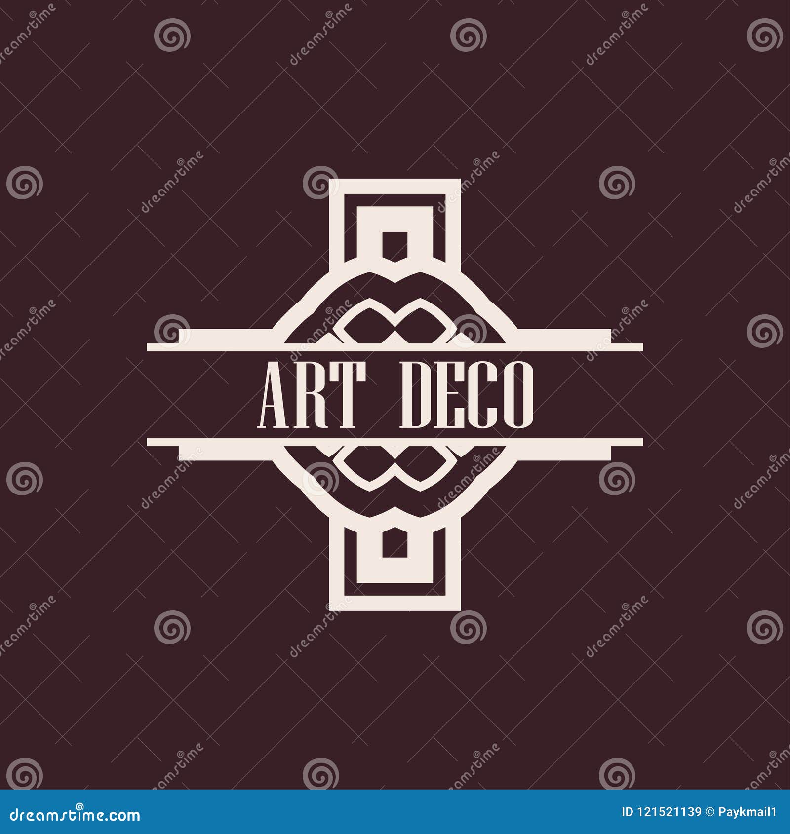 Art deco label stock vector. Illustration of badge, floral - 121521139
