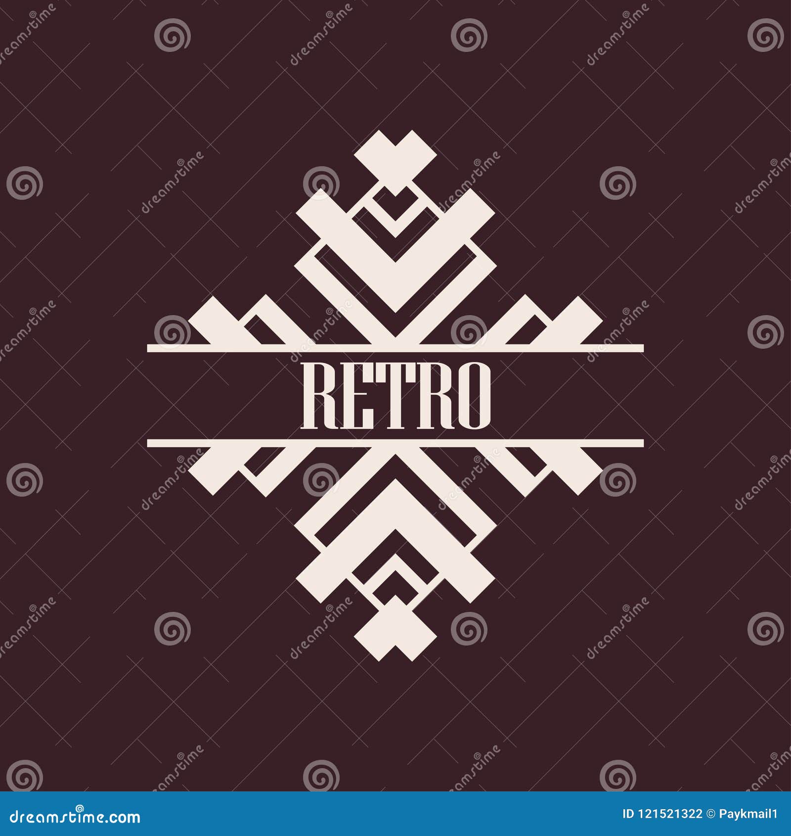 Art deco label stock vector. Illustration of logotype - 121521322