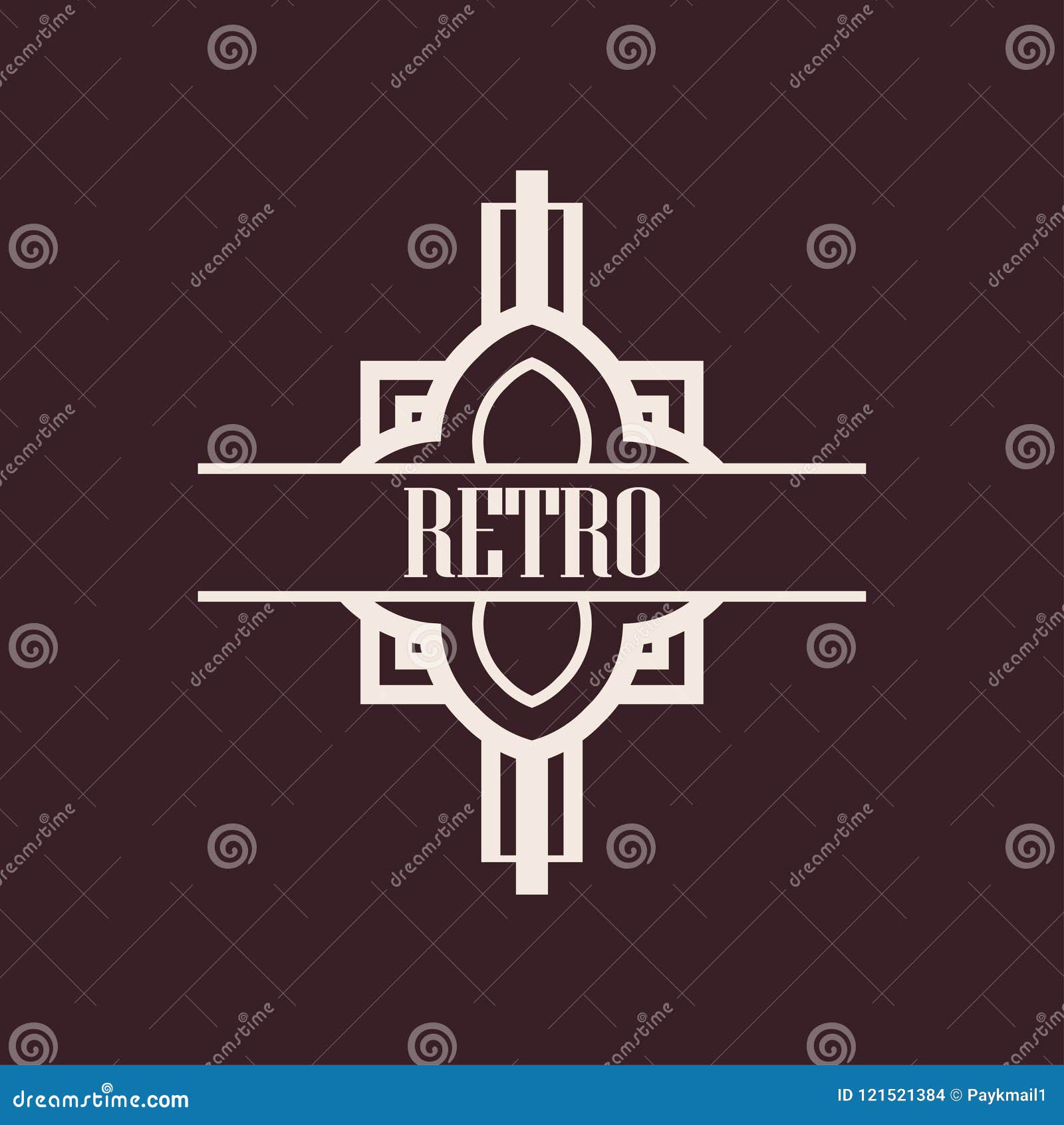 Art deco label stock vector. Illustration of elegance - 121521384