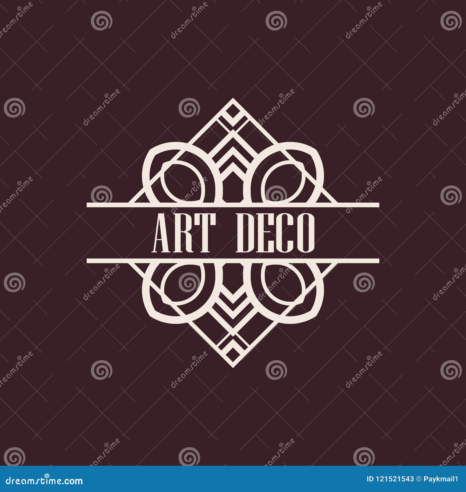 Art deco label stock vector. Illustration of logo, emblem - 121521543