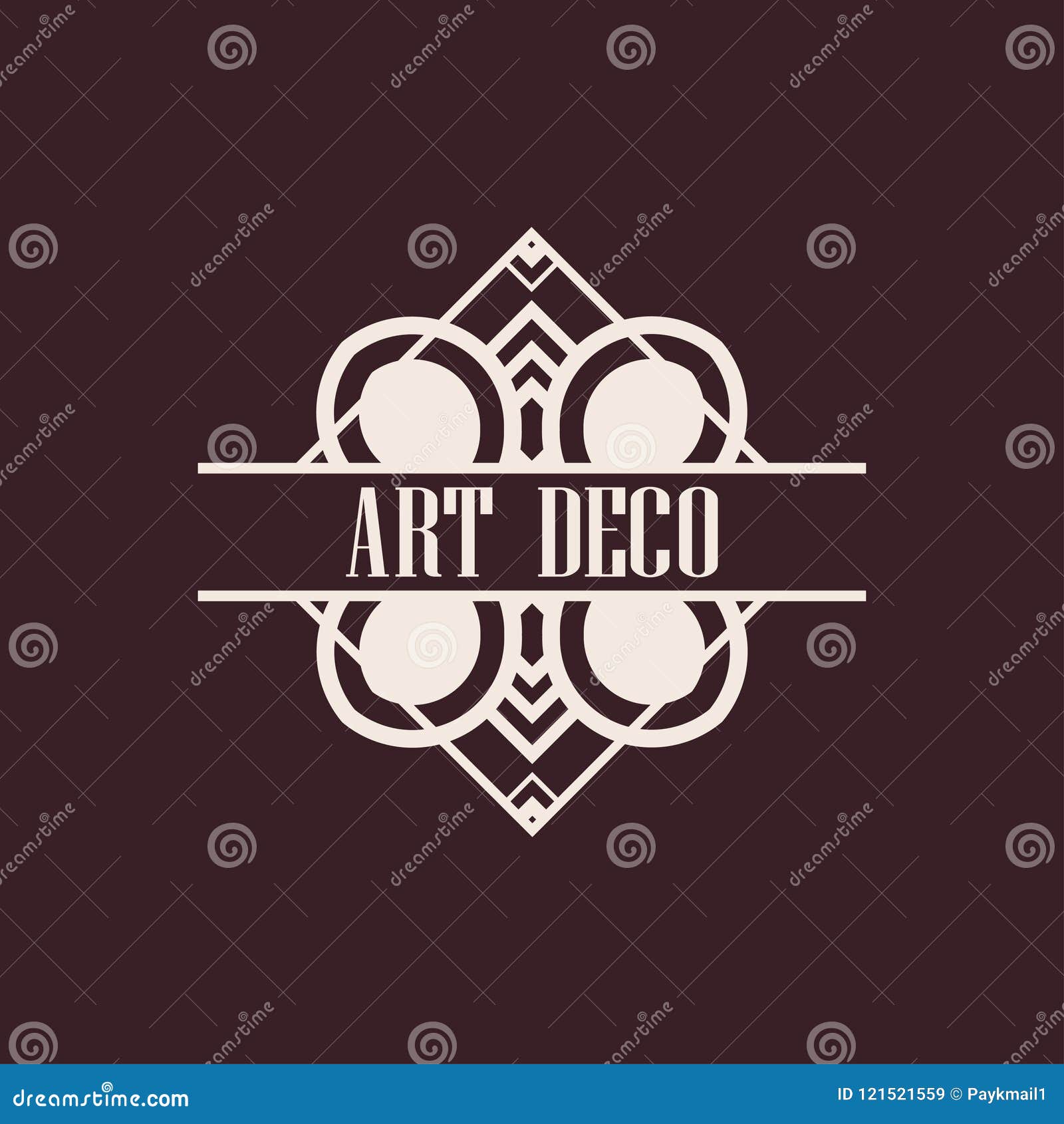 Art deco label stock vector. Illustration of geometric - 121521559