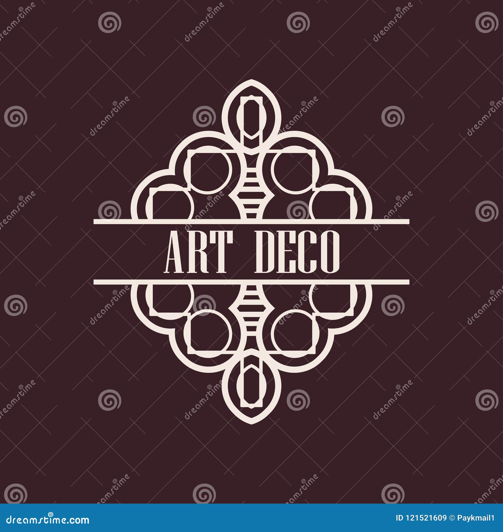 Art deco label stock vector. Illustration of luxury - 121521609