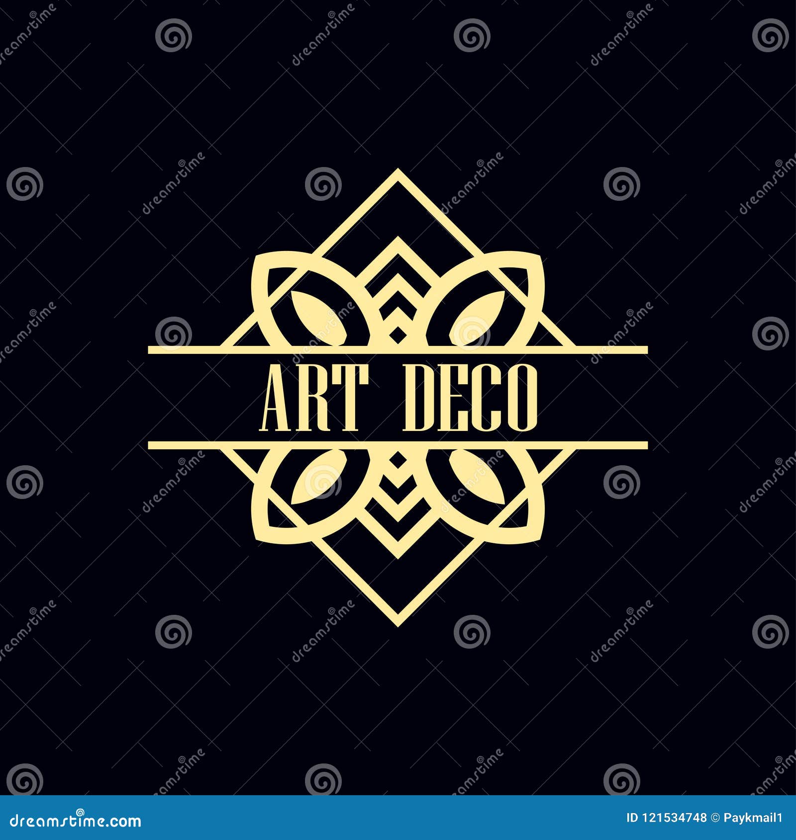 Art Deco Label stock vector. Illustration of luxury - 121534748