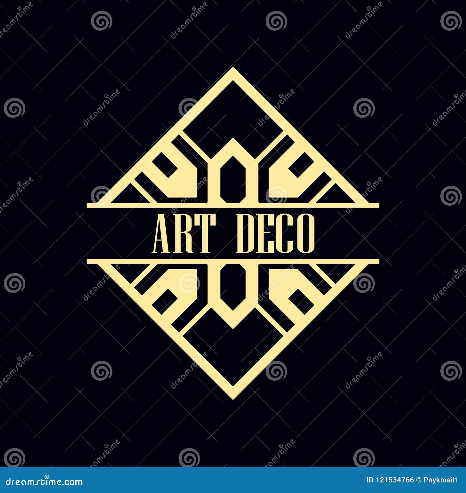 Art Deco Label stock vector. Illustration of ornamental - 121534766