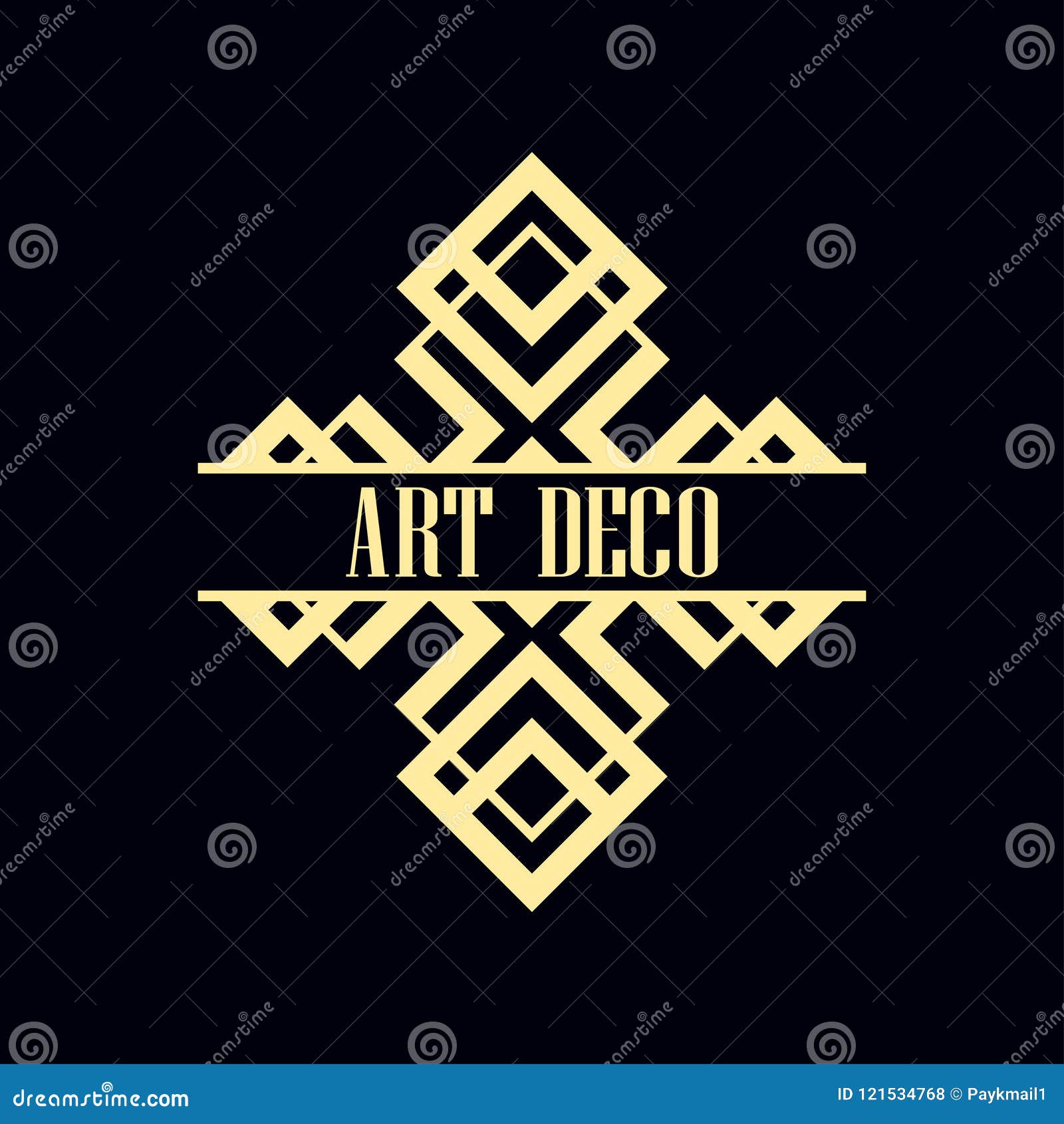 Art Deco Label stock vector. Illustration of luxury - 121534768
