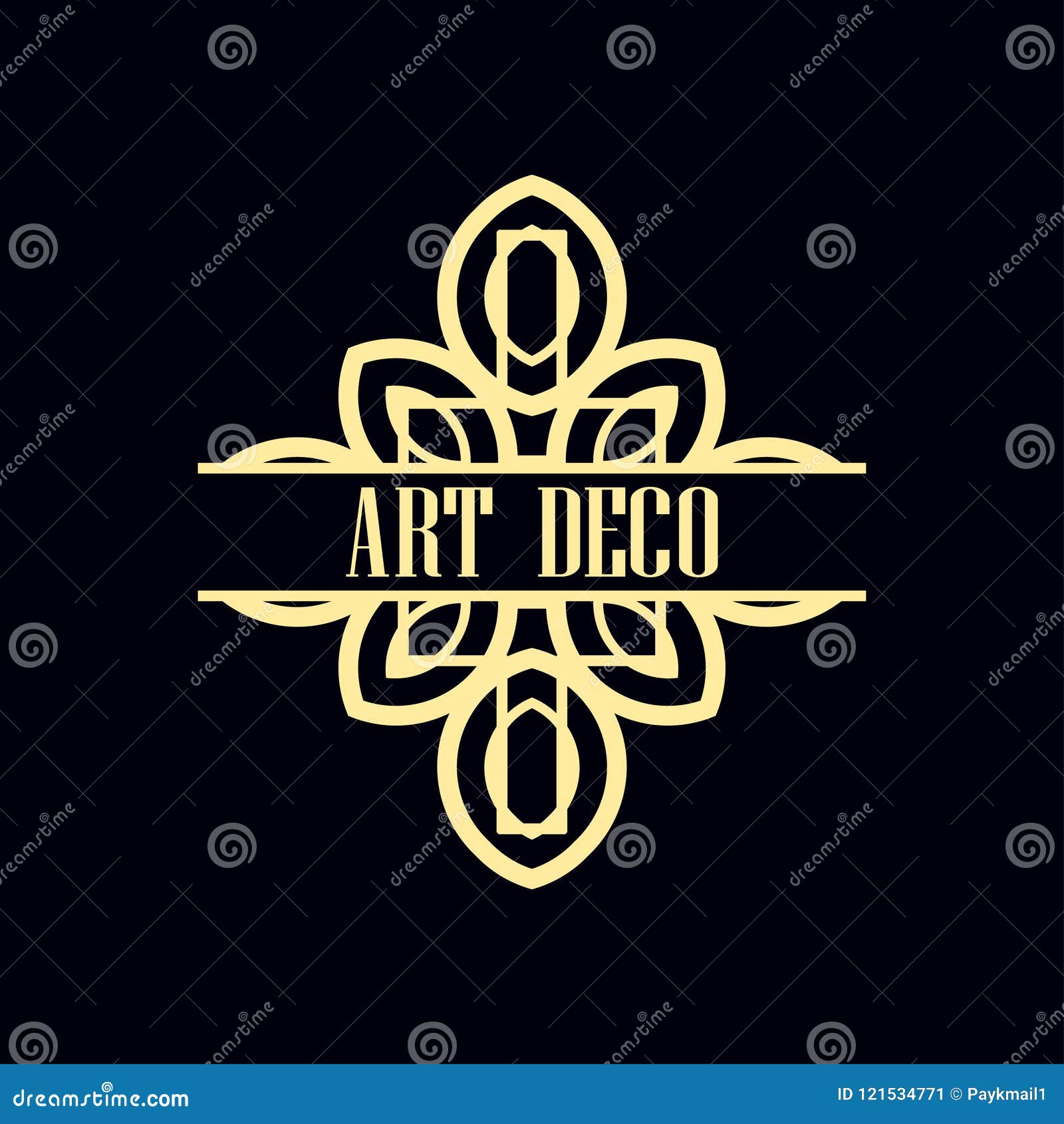 Art Deco Label stock vector. Illustration of deco, decoration - 121534771