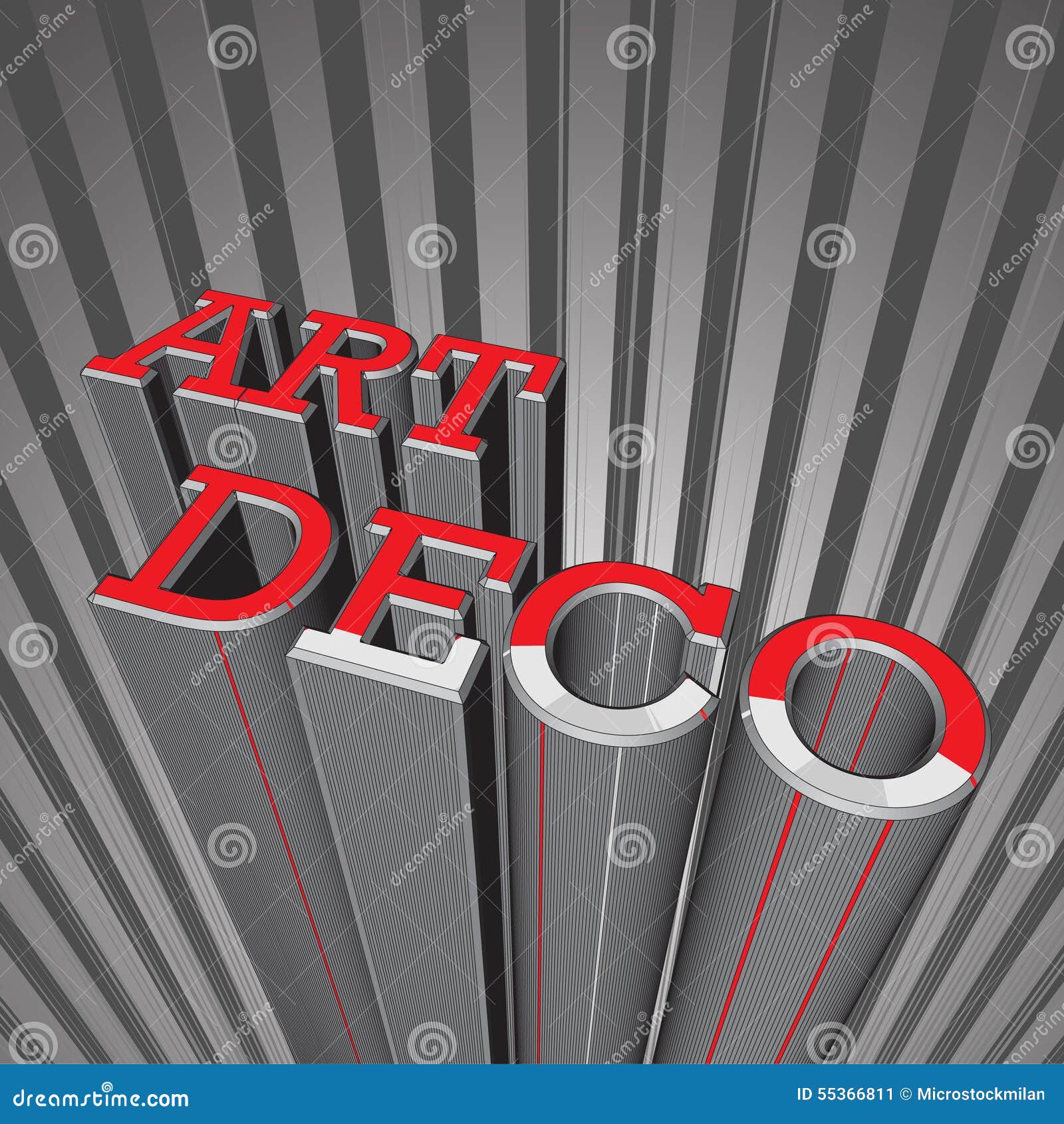 Art Deco Letters stock vector. Illustration of decoration - 55366811