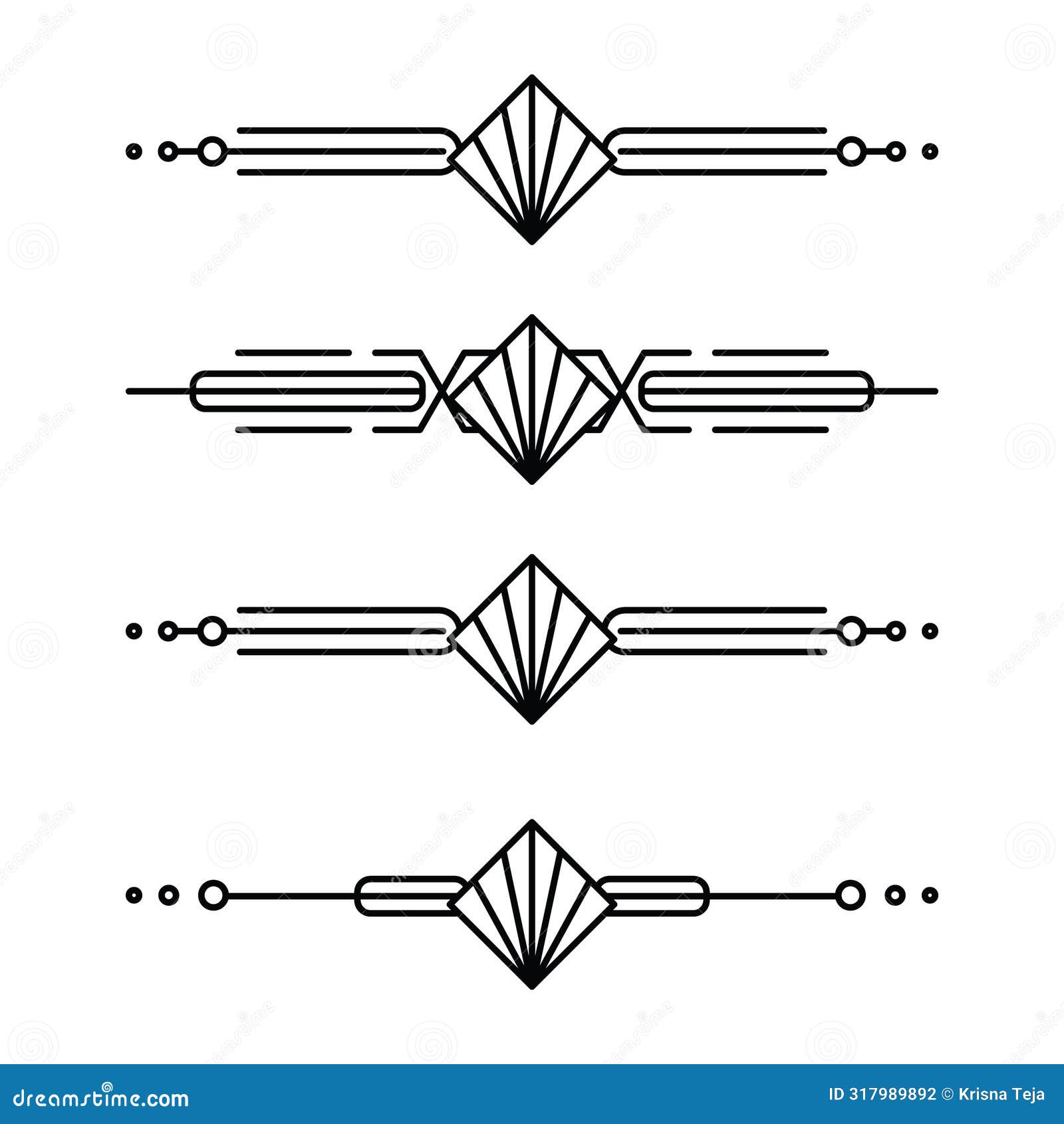 Art Deco Line Border. Decorative Lines Borders and Geometric Label ...