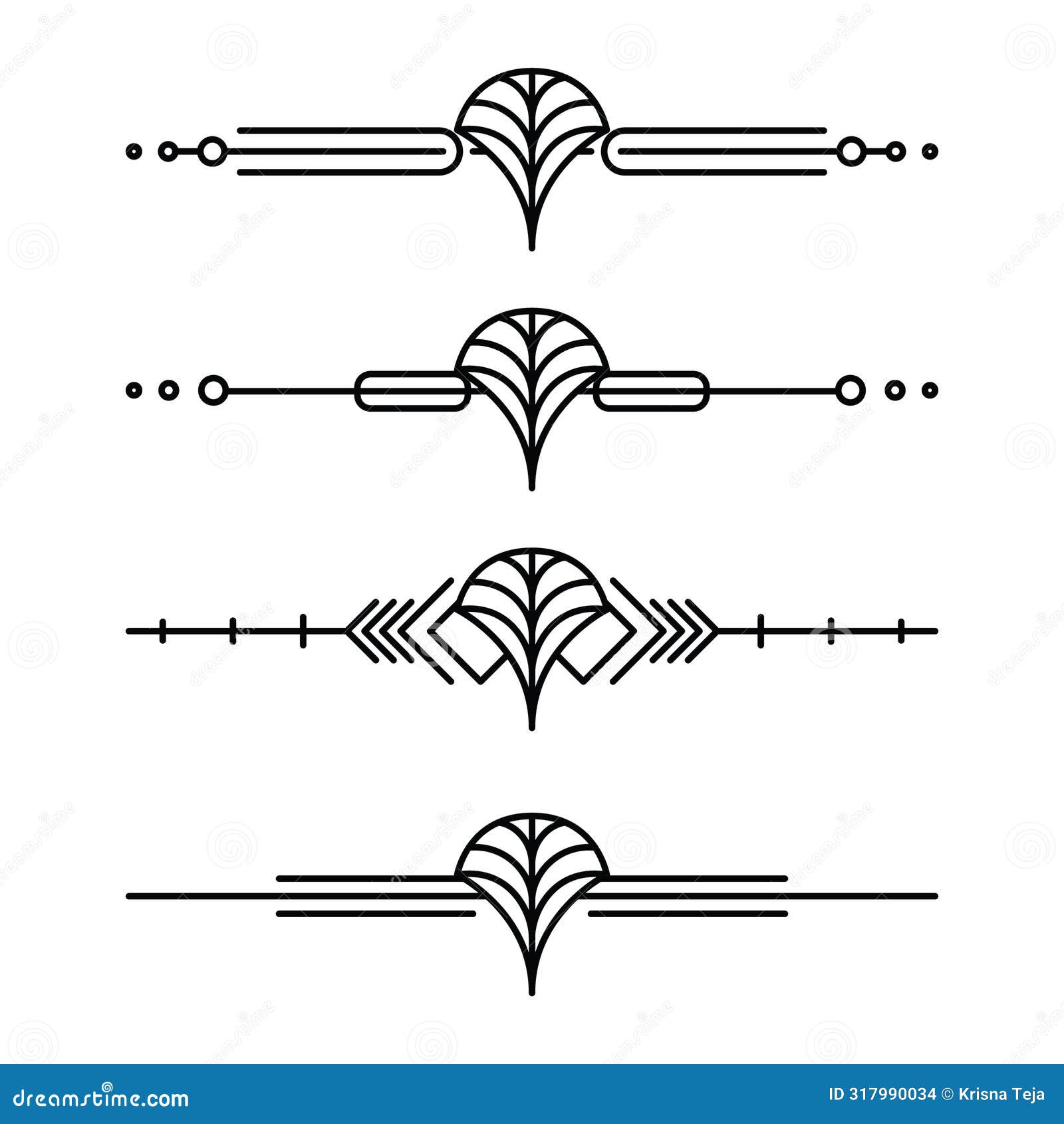 Art Deco Line Border. Decorative Lines Borders and Geometric Label ...