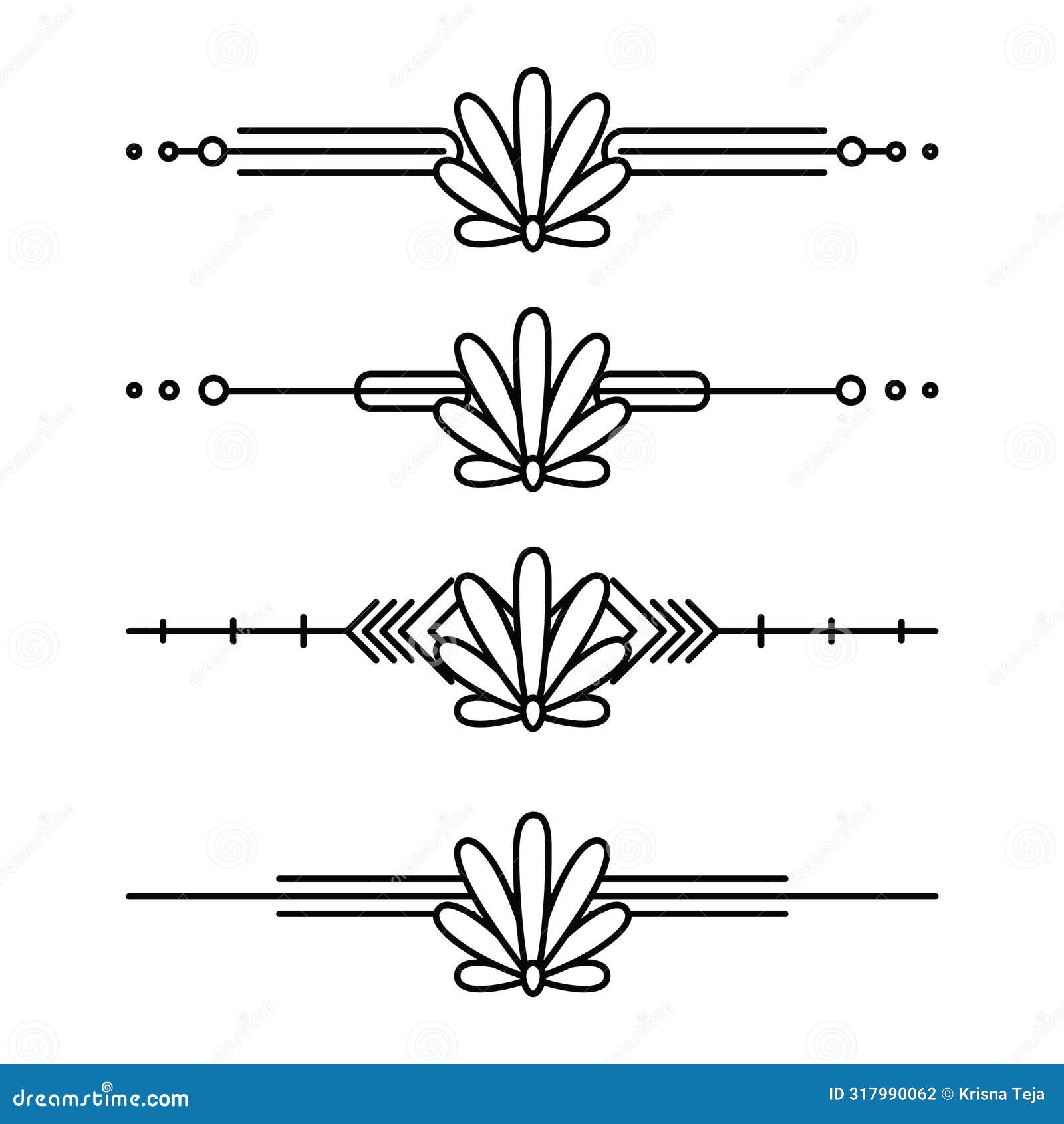 Art Deco Line Border. Decorative Lines Borders and Geometric Label ...