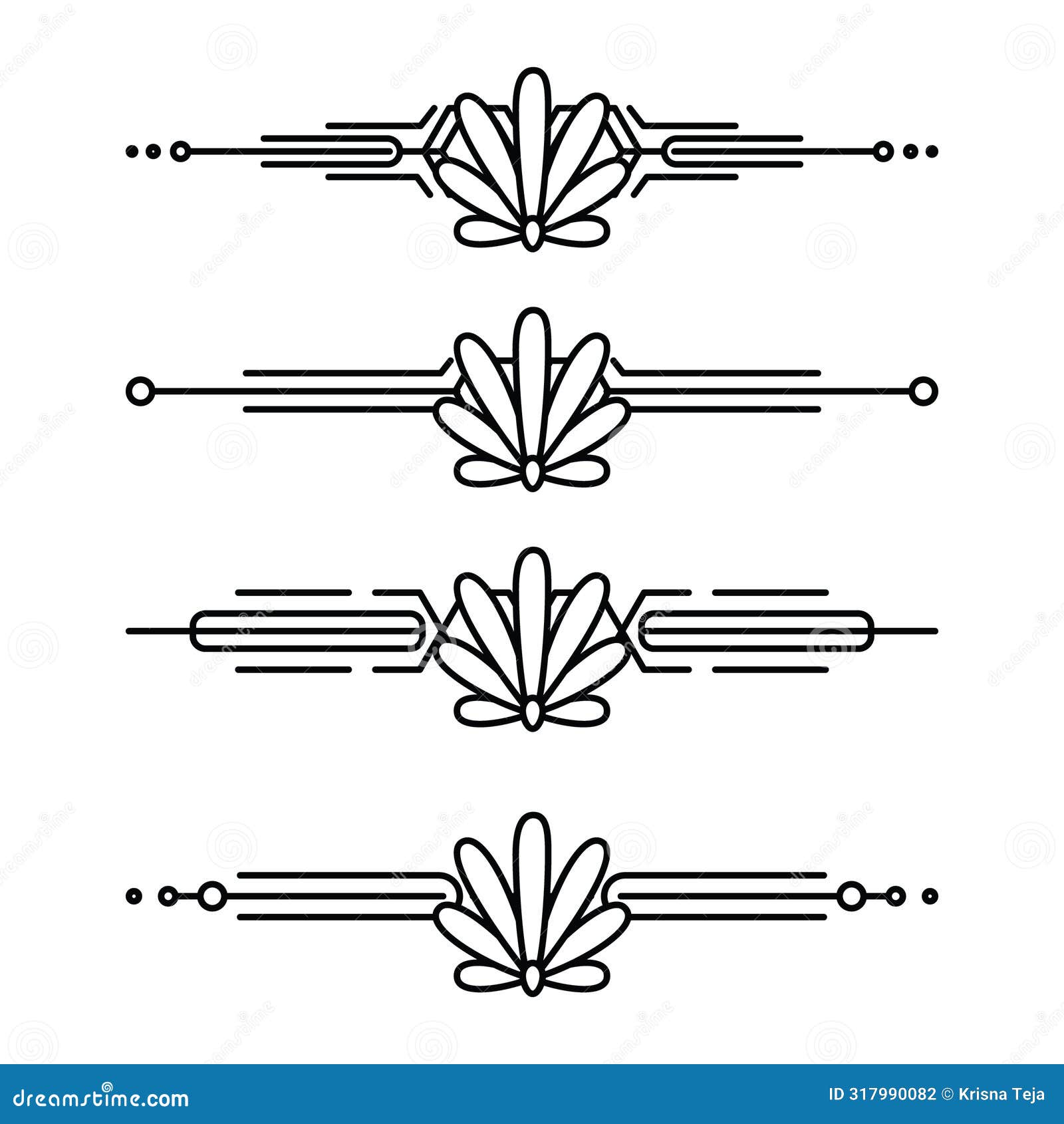 Art Deco Line Border. Decorative Lines Borders and Geometric Label ...