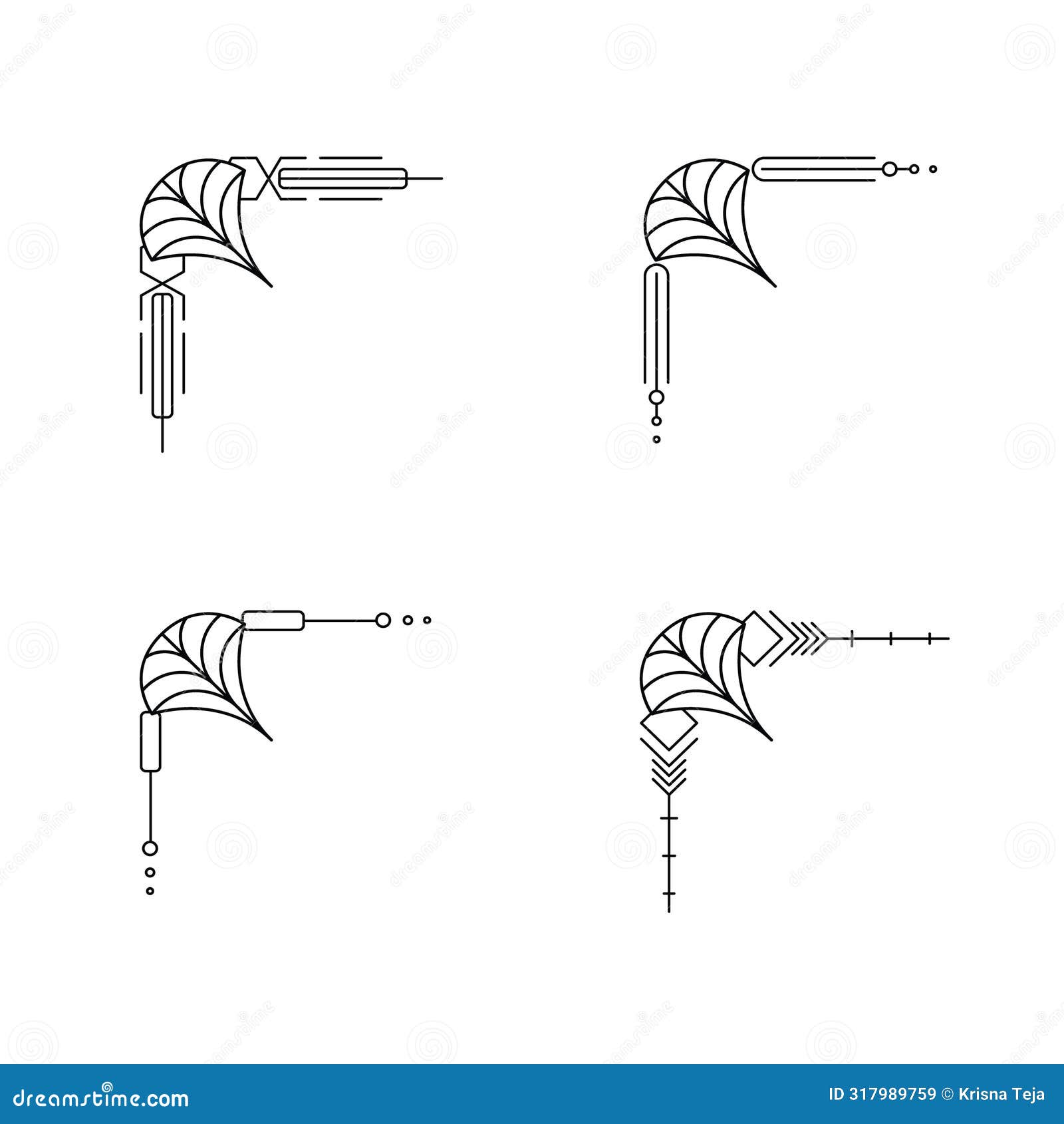 Art Deco Line Border. Decorative Lines Borders and Geometric Label ...