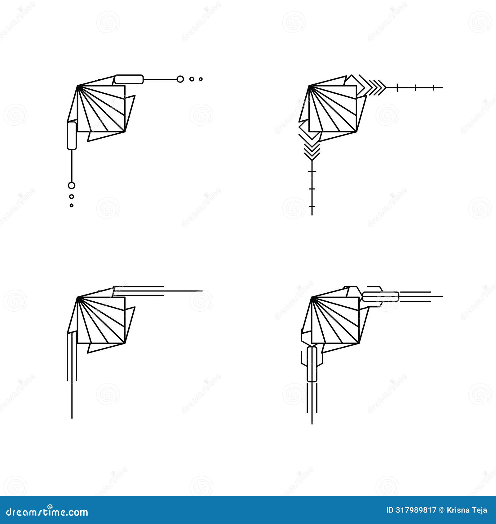 Art Deco Line Border. Decorative Lines Borders and Geometric Label ...