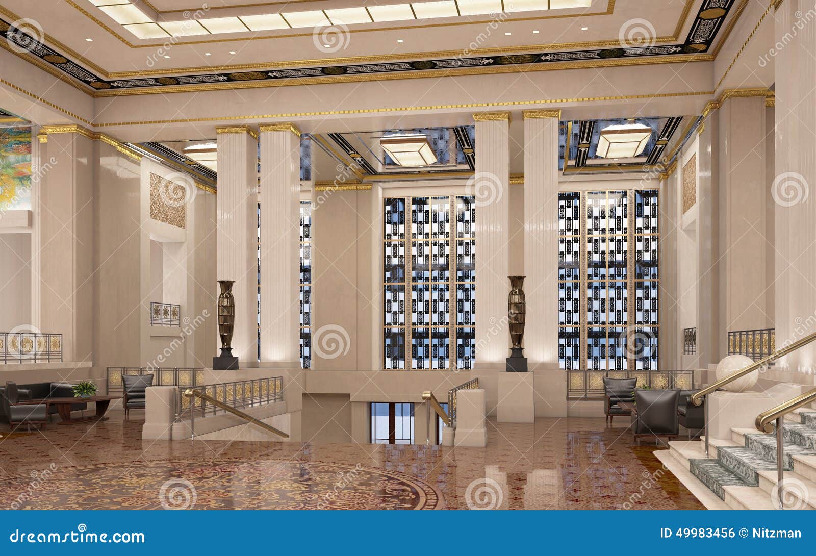 Art Deco Lobby Stock Photography | CartoonDealer.com #49983410