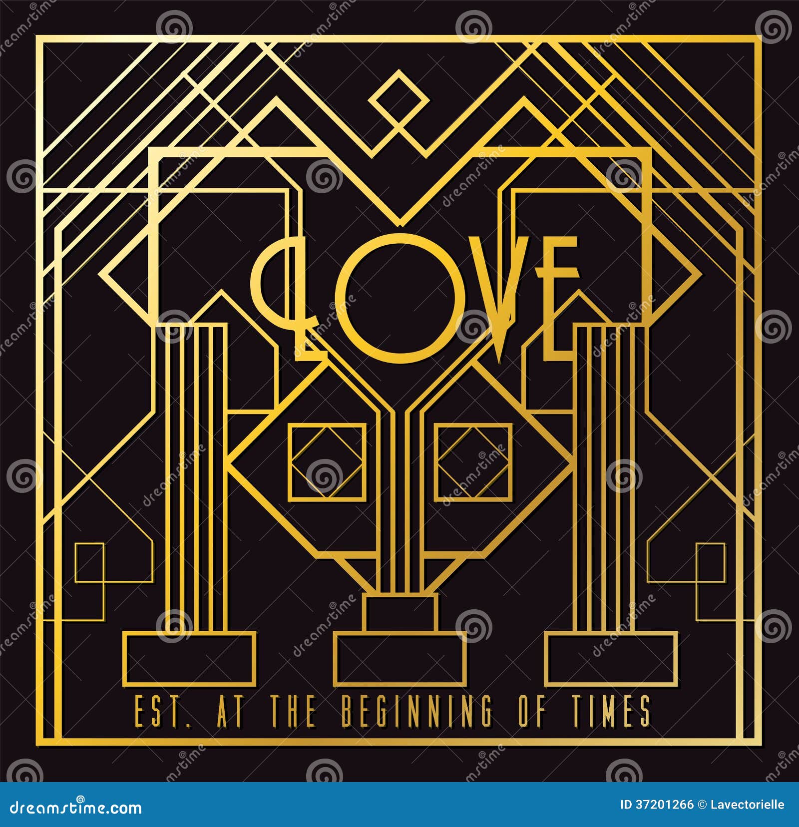Art Deco Love Stock Illustrations – 8,666 Art Deco Love Stock ...