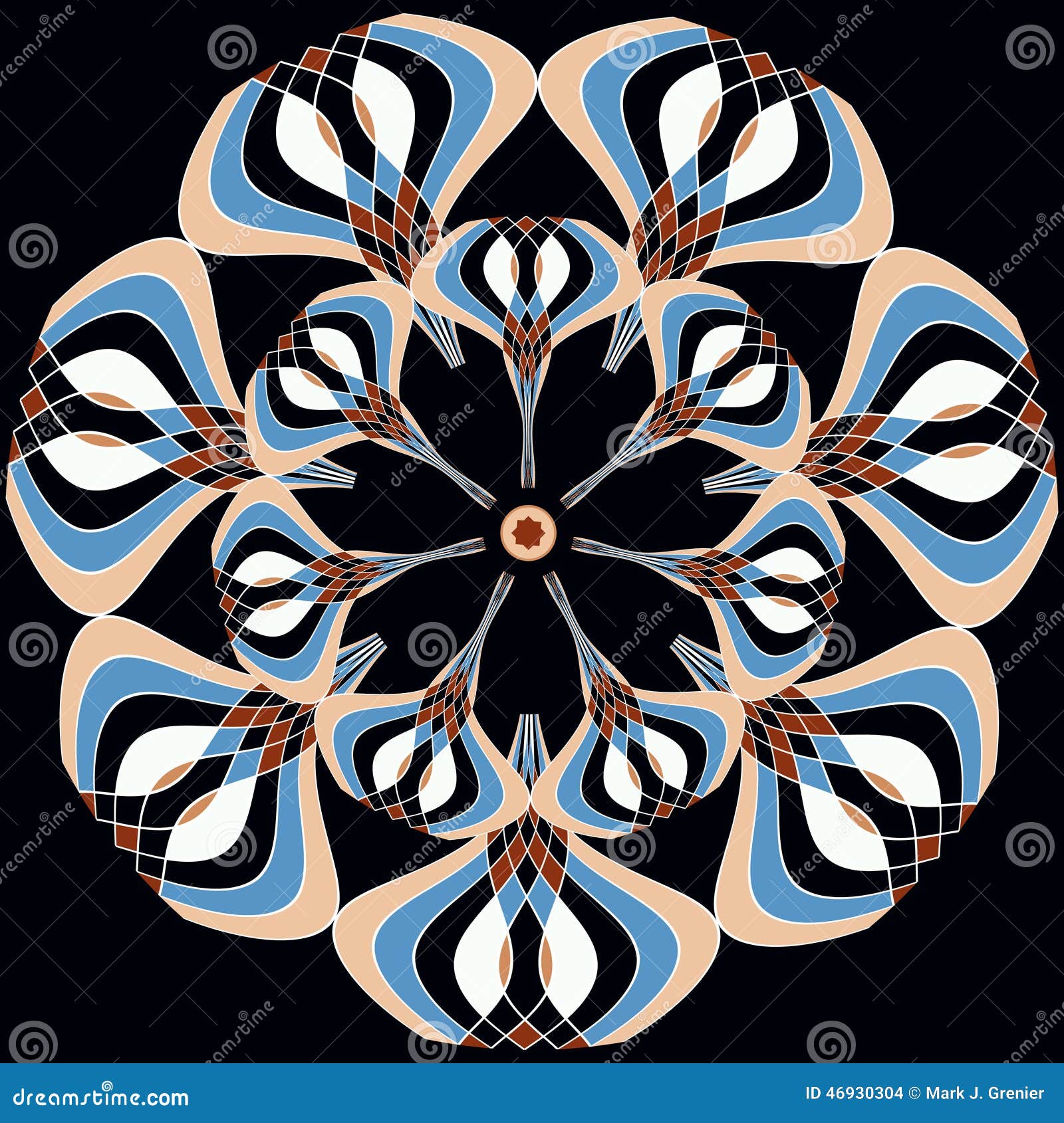 Art Deco Mosaic stock vector. Illustration of featured - 46930304