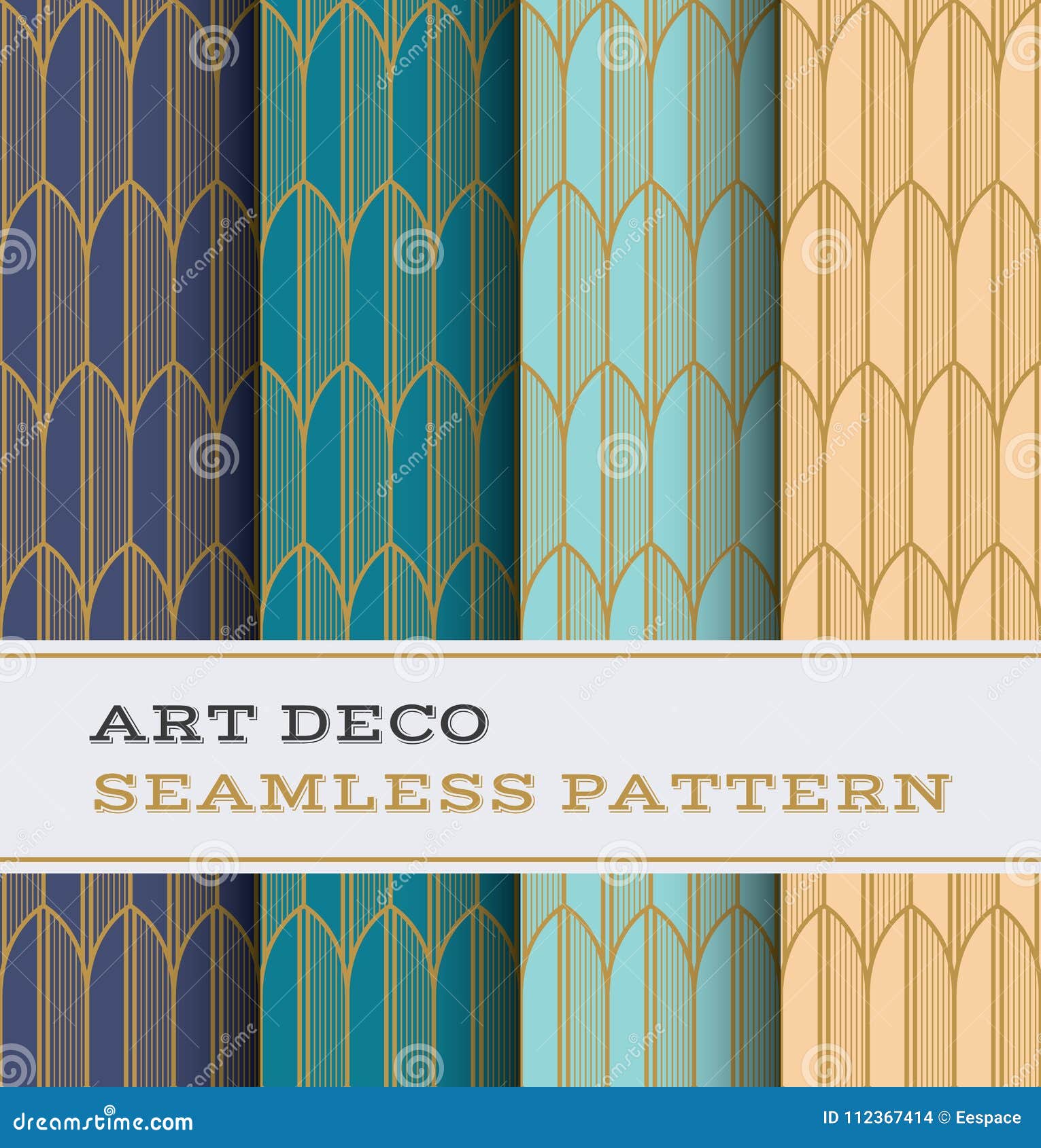 Art Deco Seamless Pattern 34 Stock Vector - Illustration of fabric ...