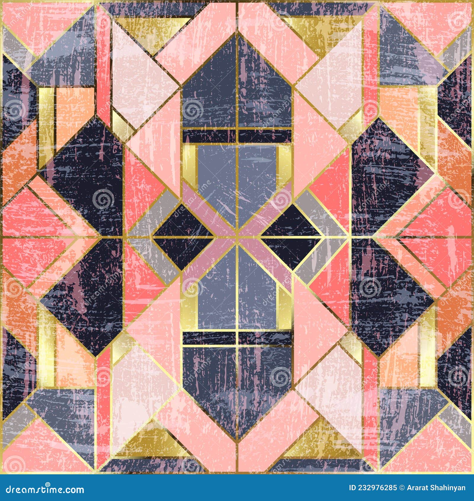 Art Deco Seamless Pattern. Geometric Decorative Texture Stock ...