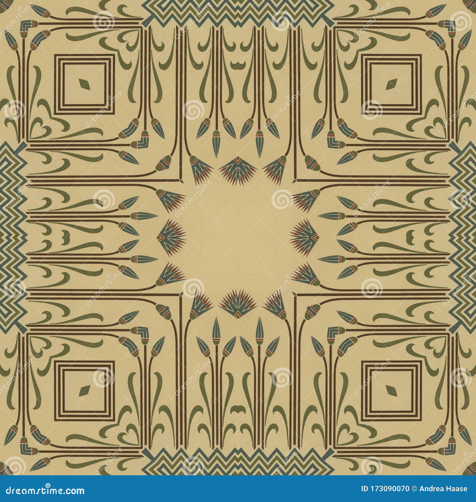 Art Deco Seamless Repeating Pattern Stock Illustration - Illustration ...