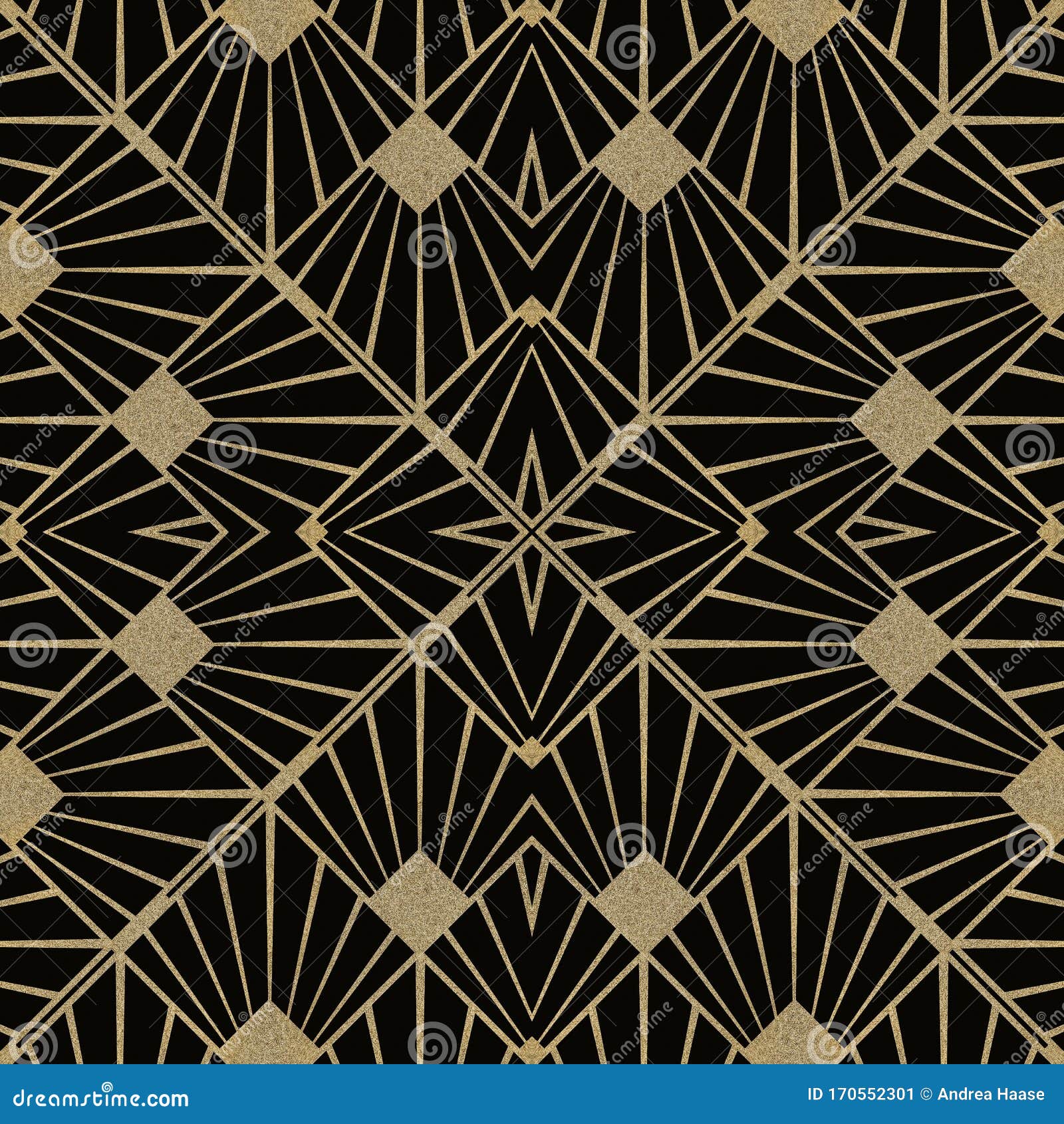 Art Deco Seamless Repeating Pattern Stock Illustration - Illustration ...