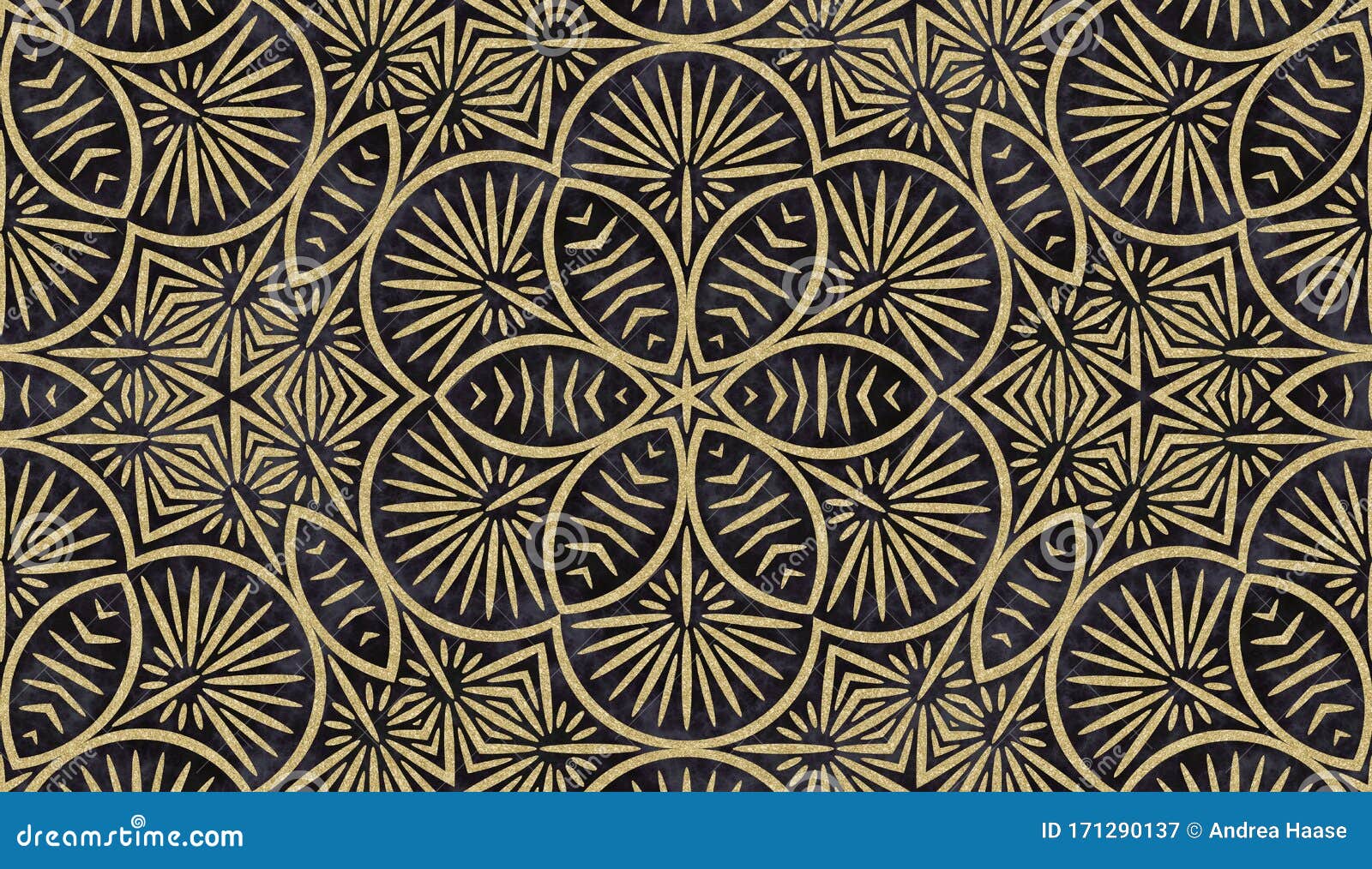 Art Deco Seamless Repeating Pattern Stock Illustration - Illustration ...