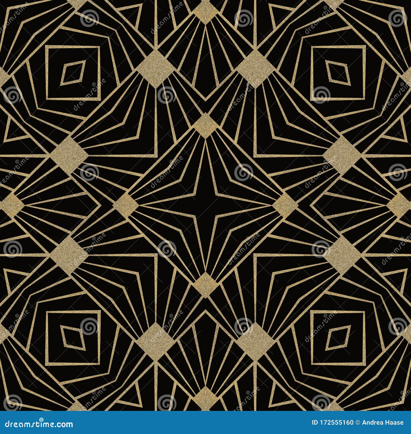 Art Deco Seamless Repeating Pattern Stock Illustration - Illustration ...