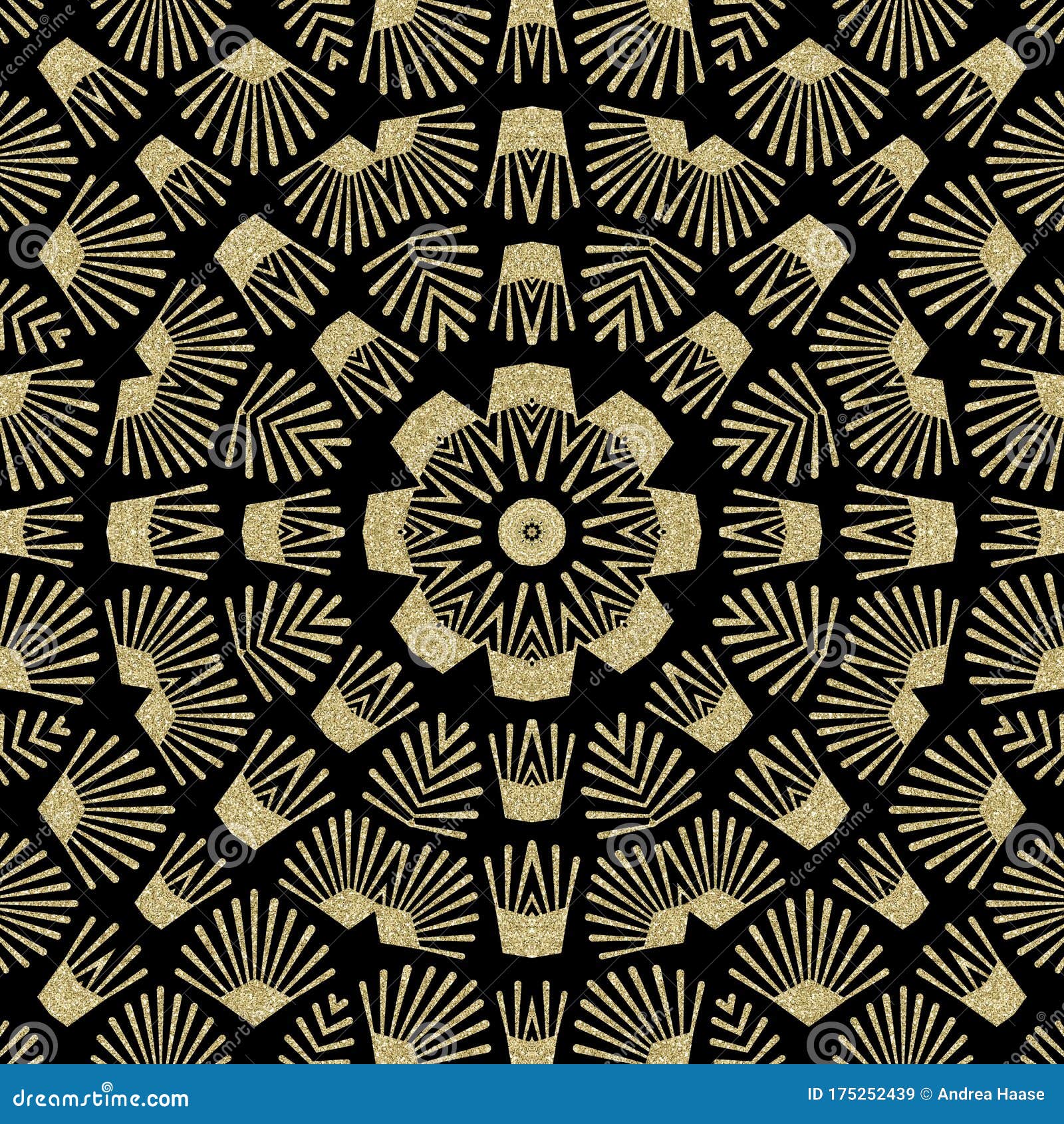 Art Deco Seamless Repeating Pattern Stock Illustration - Illustration ...