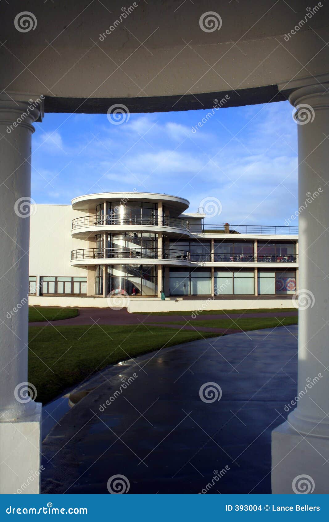 Art deco seaside building stock photo. Image of curves - 393004