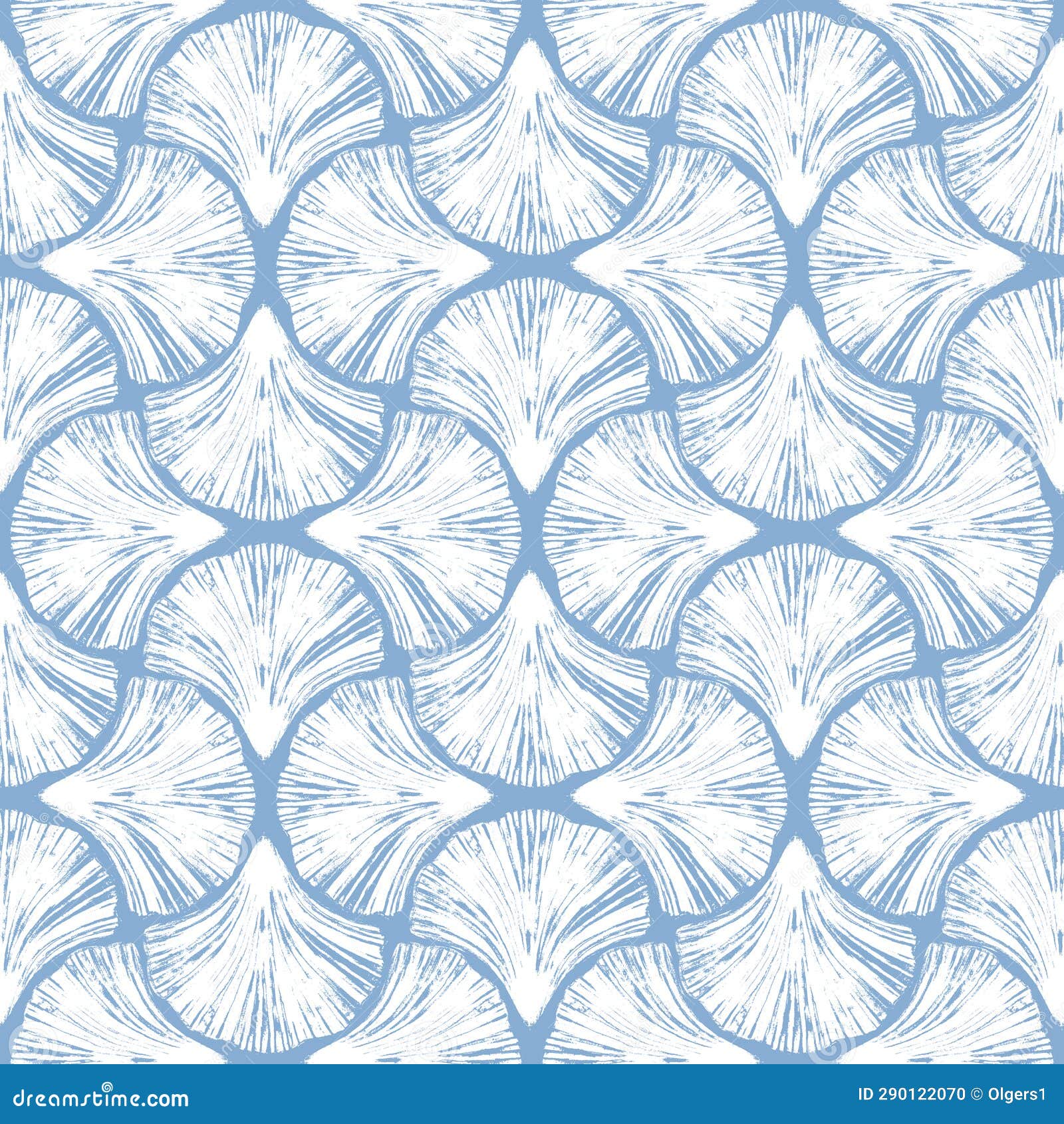 Art Deco Style Abstract Sea Shells Geometric Forms Seamless Pattern ...
