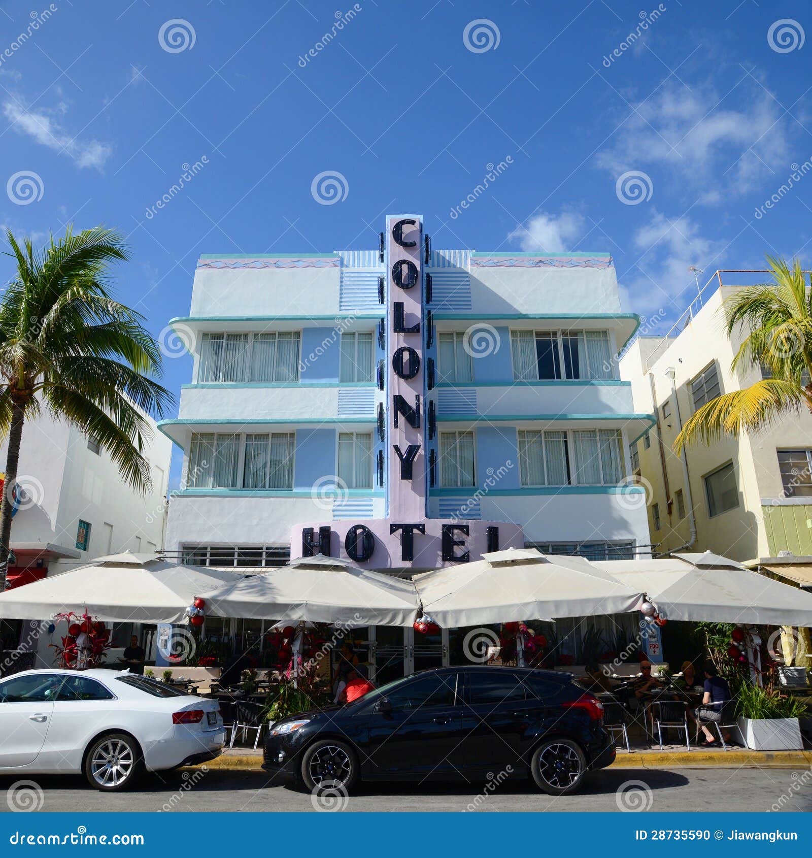 Art Deco Style Colony in Miami Beach Editorial Image - Image of moderne ...