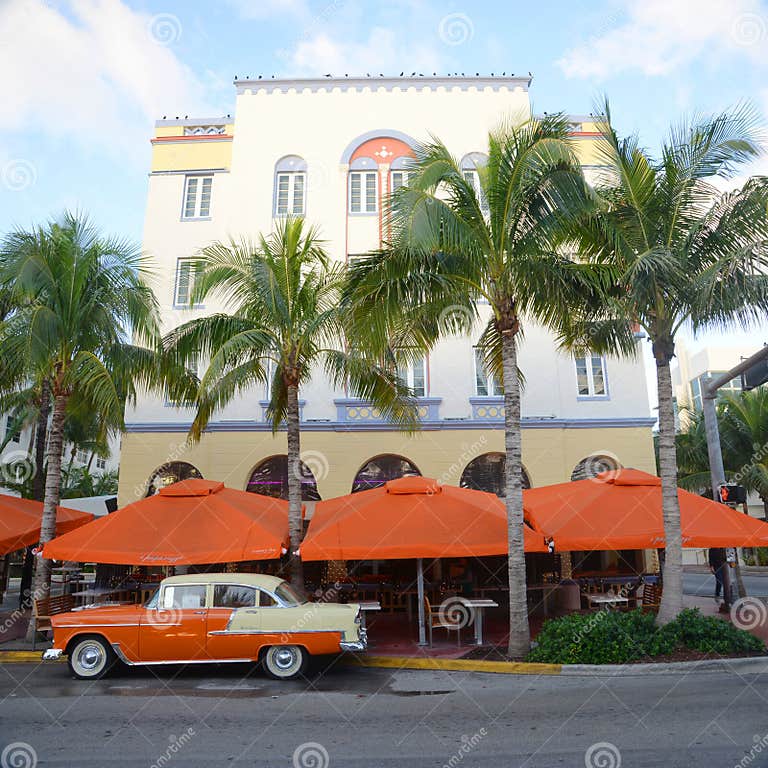 Art Deco Style Edison in Miami Beach, FL, USA Editorial Photo - Image ...